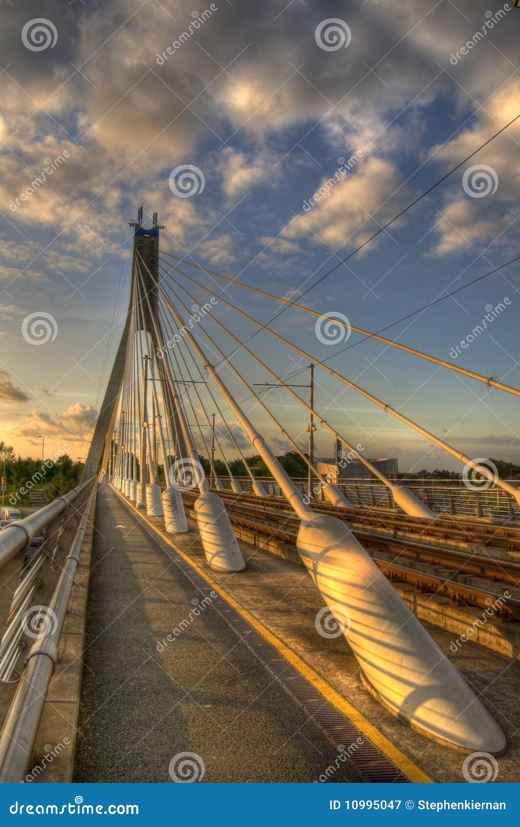 Tall Bridge Against Cloudy Sky Stock Image - Image of tower, irish ...