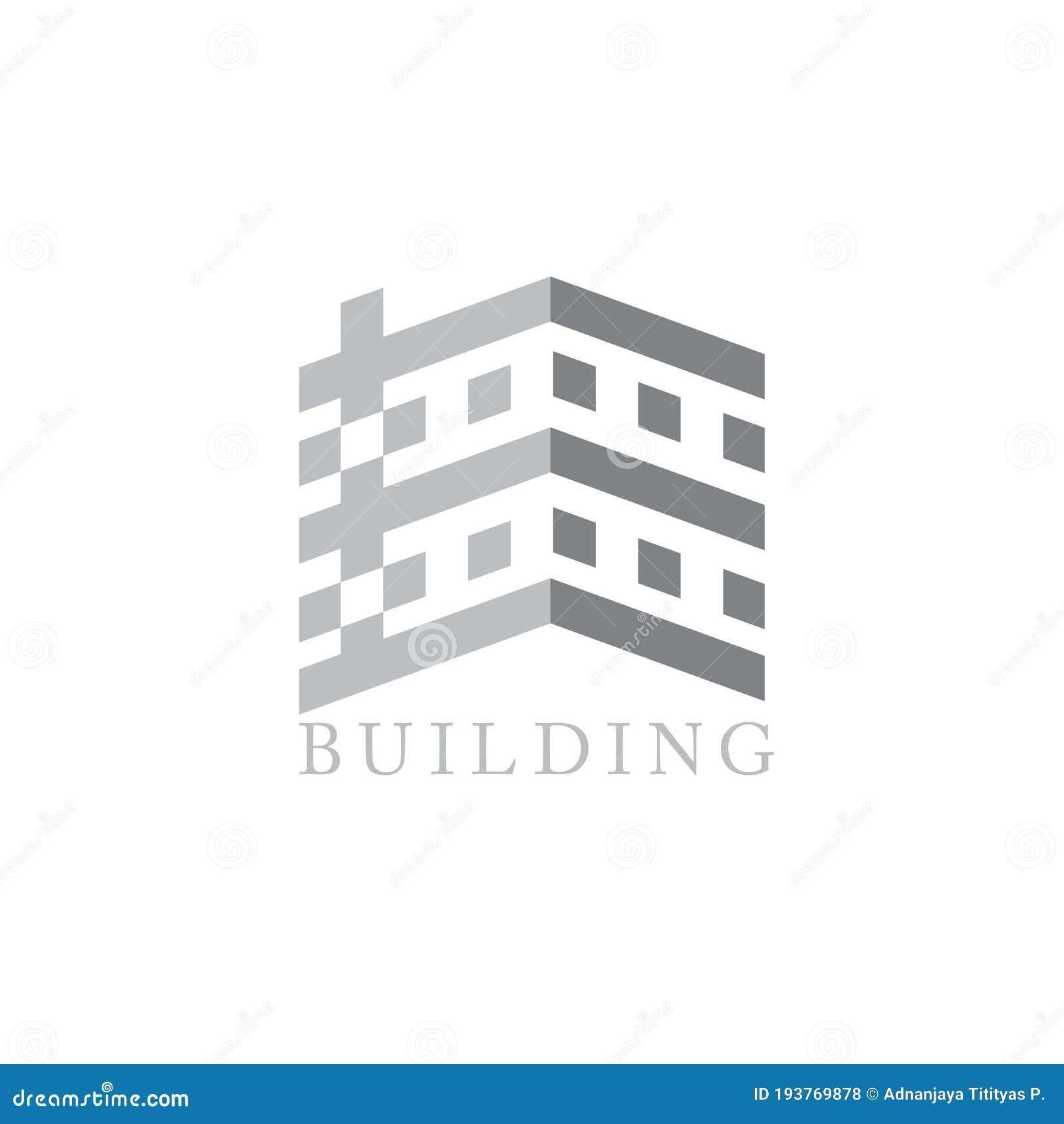 Tall Building Geometric Design Logo Vector Stock Vector - Illustration ...
