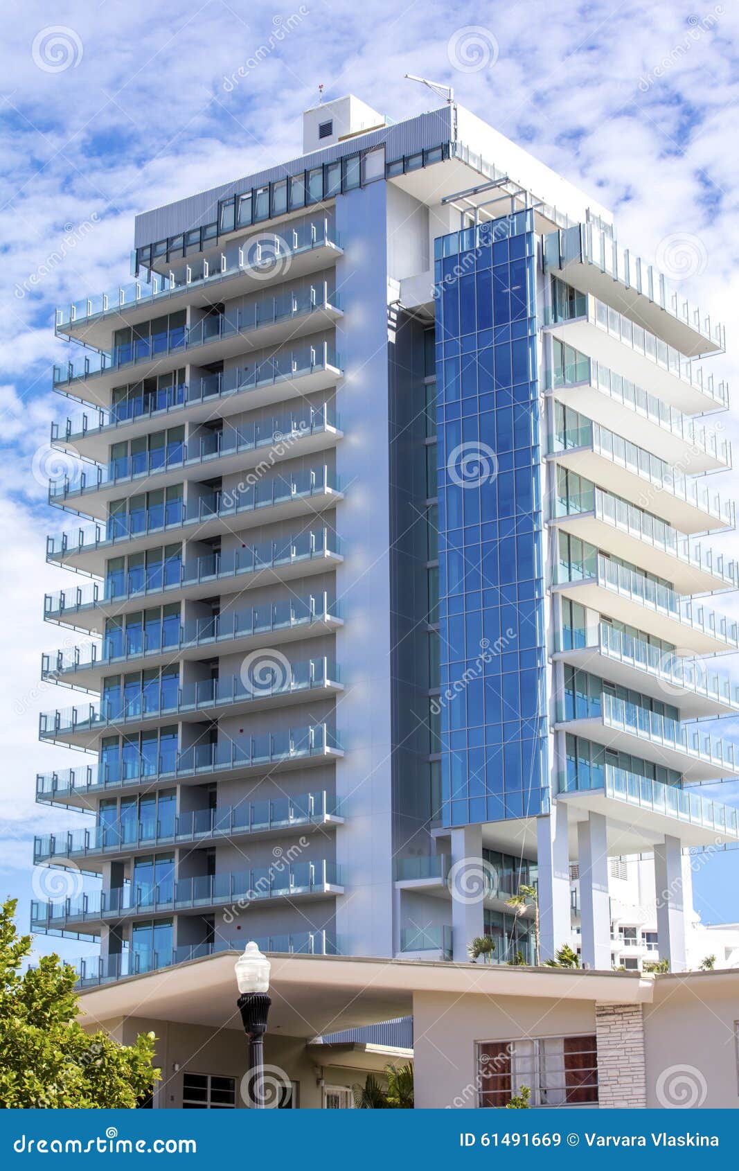 Tall Building in Miami Beach, Florida Stock Image - Image of florida ...