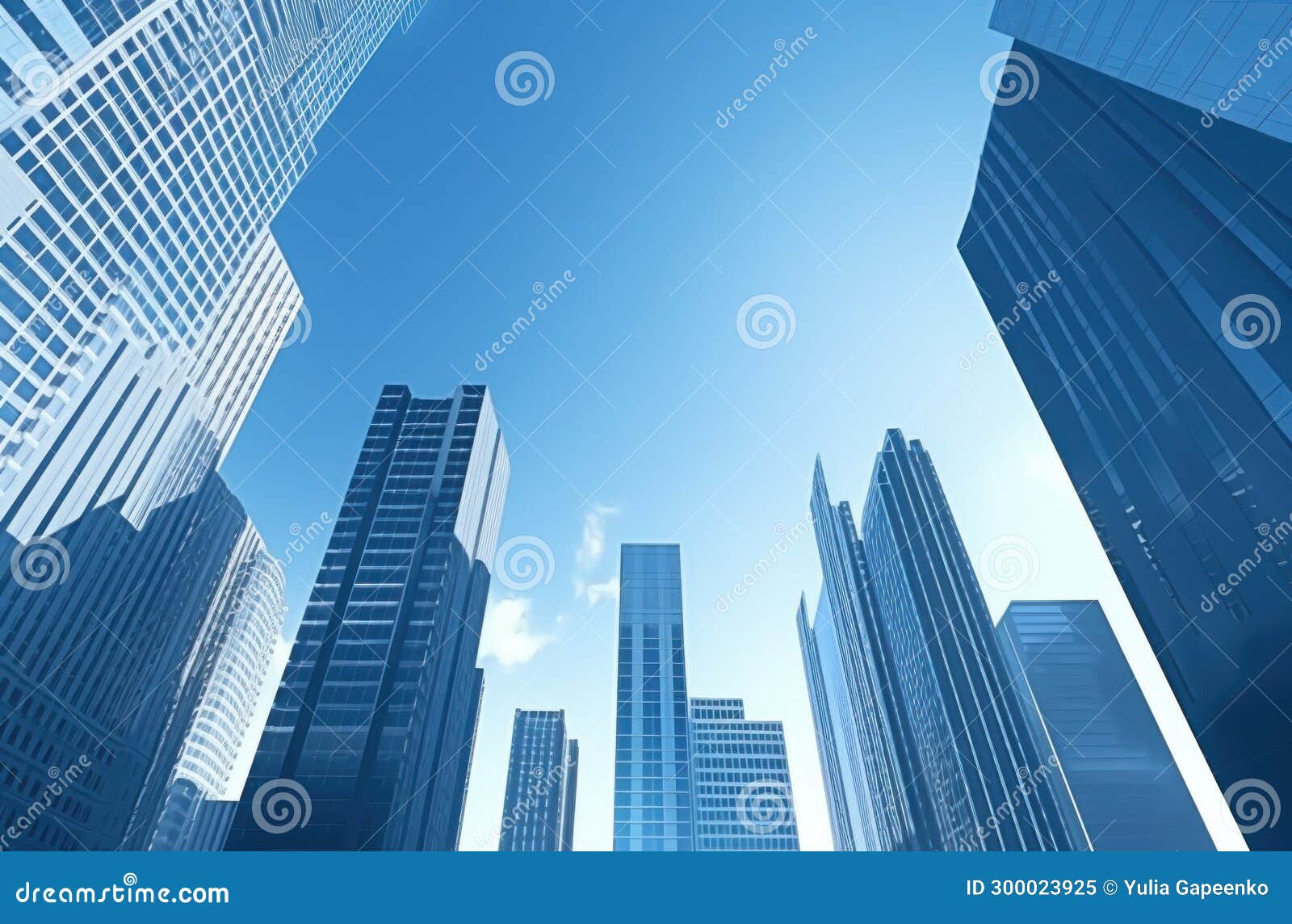 Tall Buildings are in the Background of a Blue Sky, Stock Image - Image ...