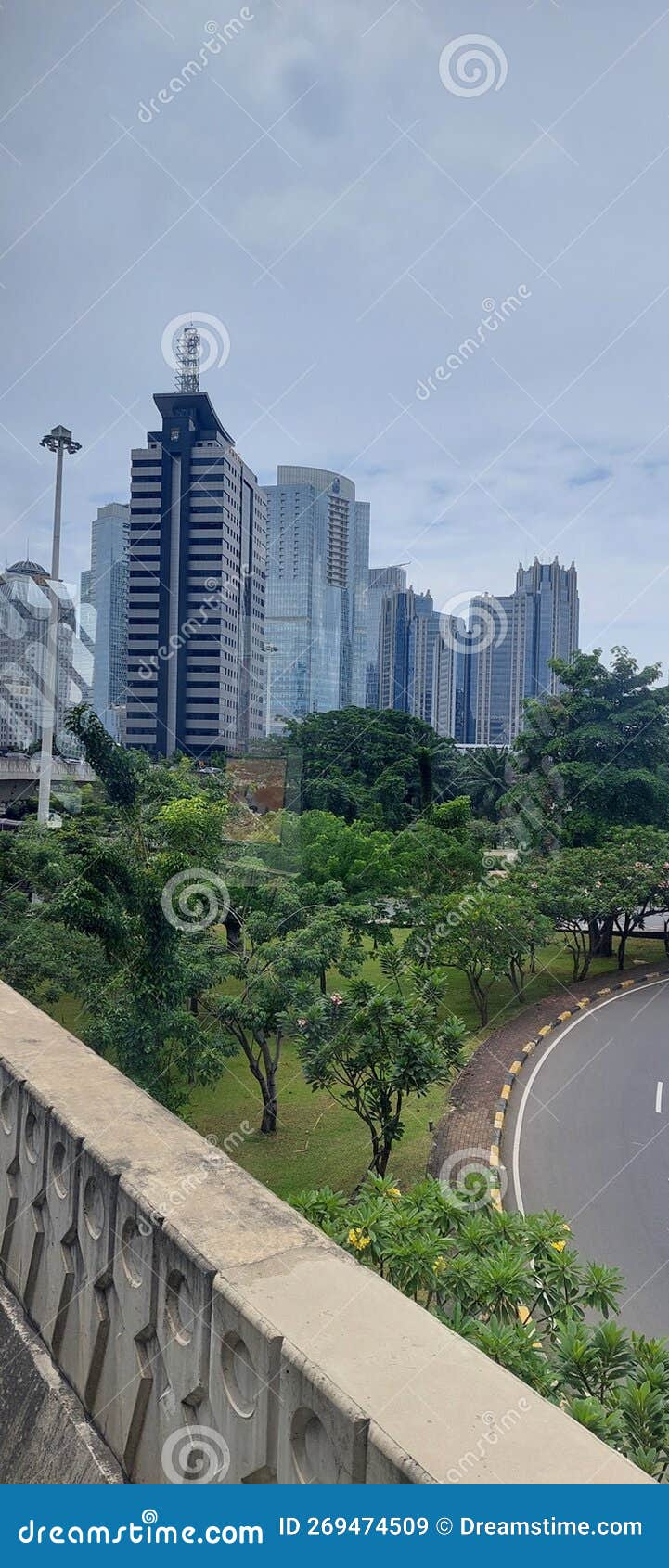 Tall Buildings in the Distance in the Capital Stock Image - Image of ...