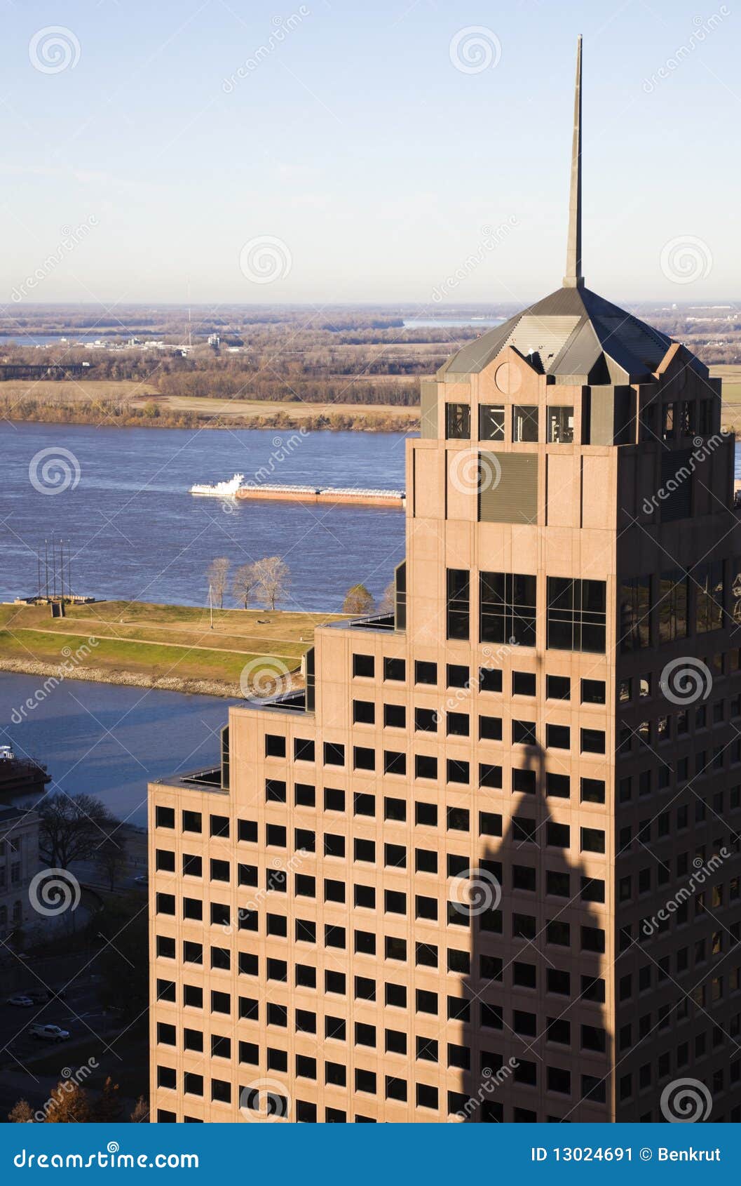 Tall Buildings in Downtown of Memphis Stock Image - Image of shadow ...