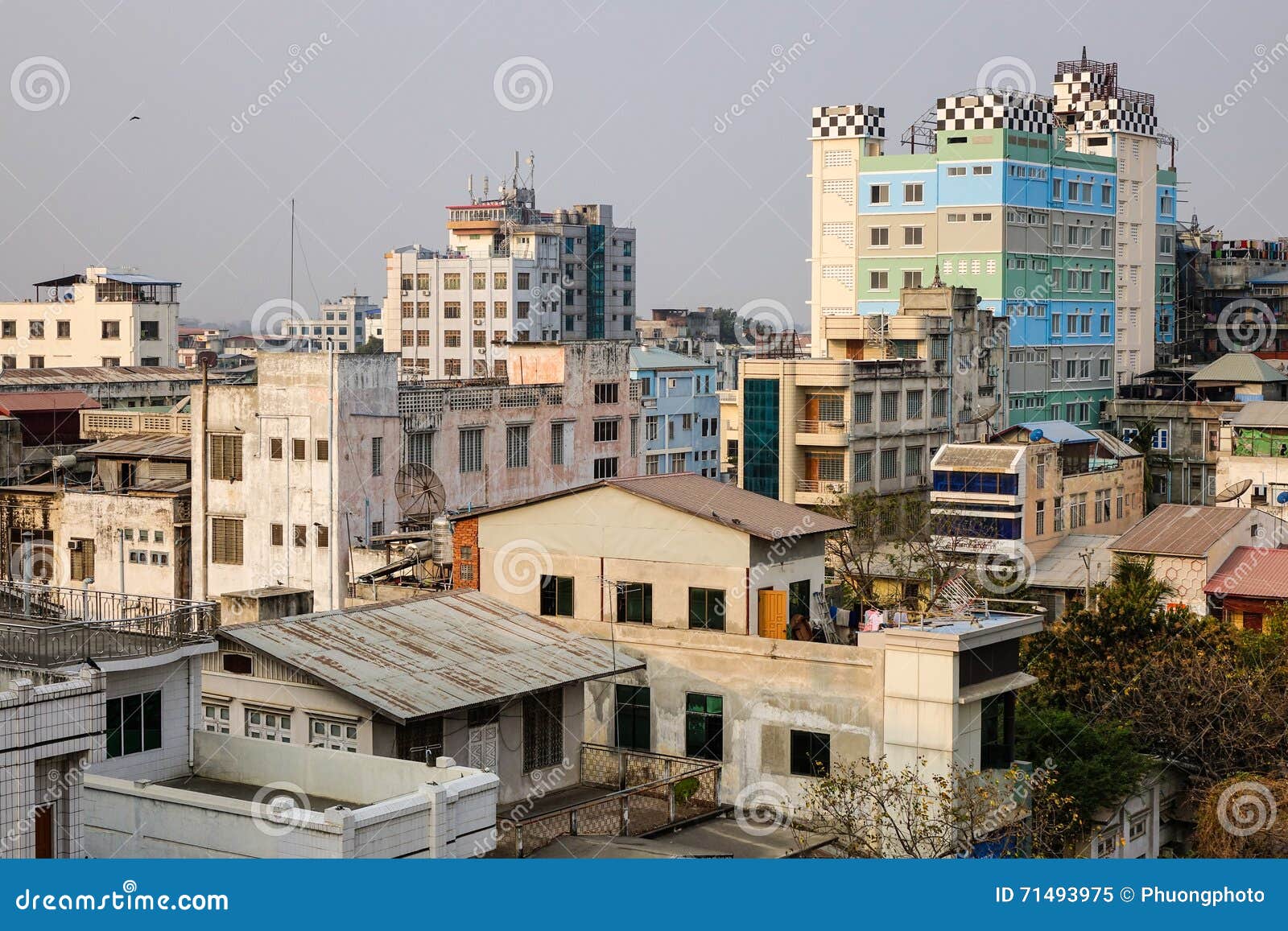 Tall Buildings Located in Mandalay, Myanmar Editorial Image - Image of ...