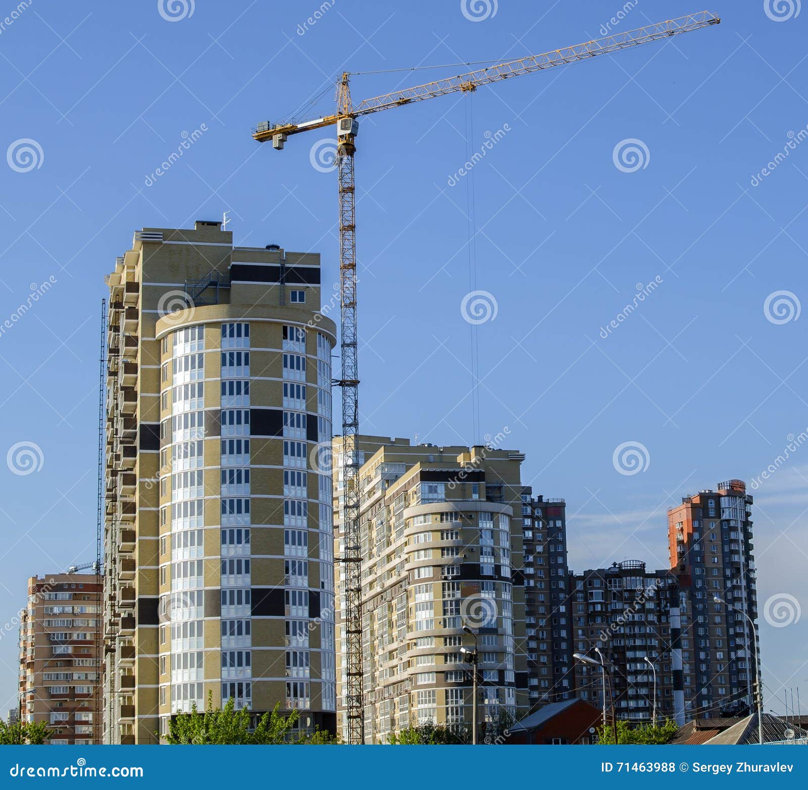 Tall Buildings Semicircular Stock Photo - Image of district, beams ...