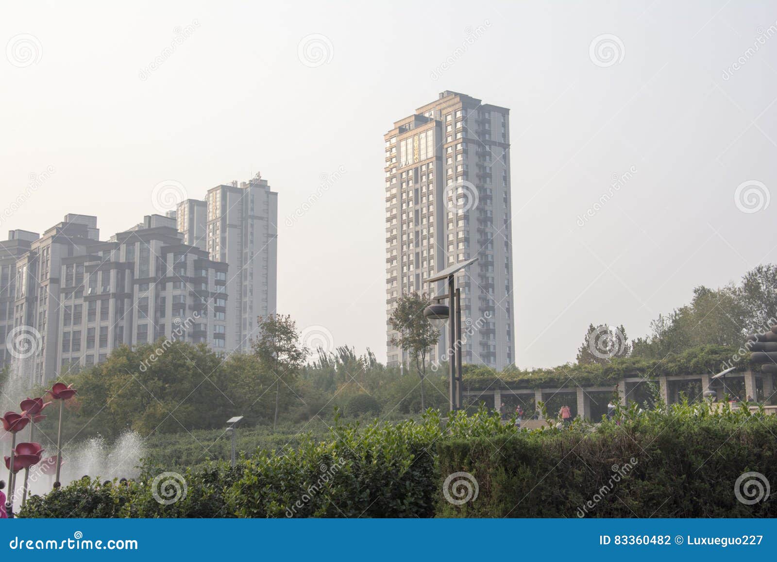Tall Buildings Under the Setting Sun Stock Photo - Image of ...