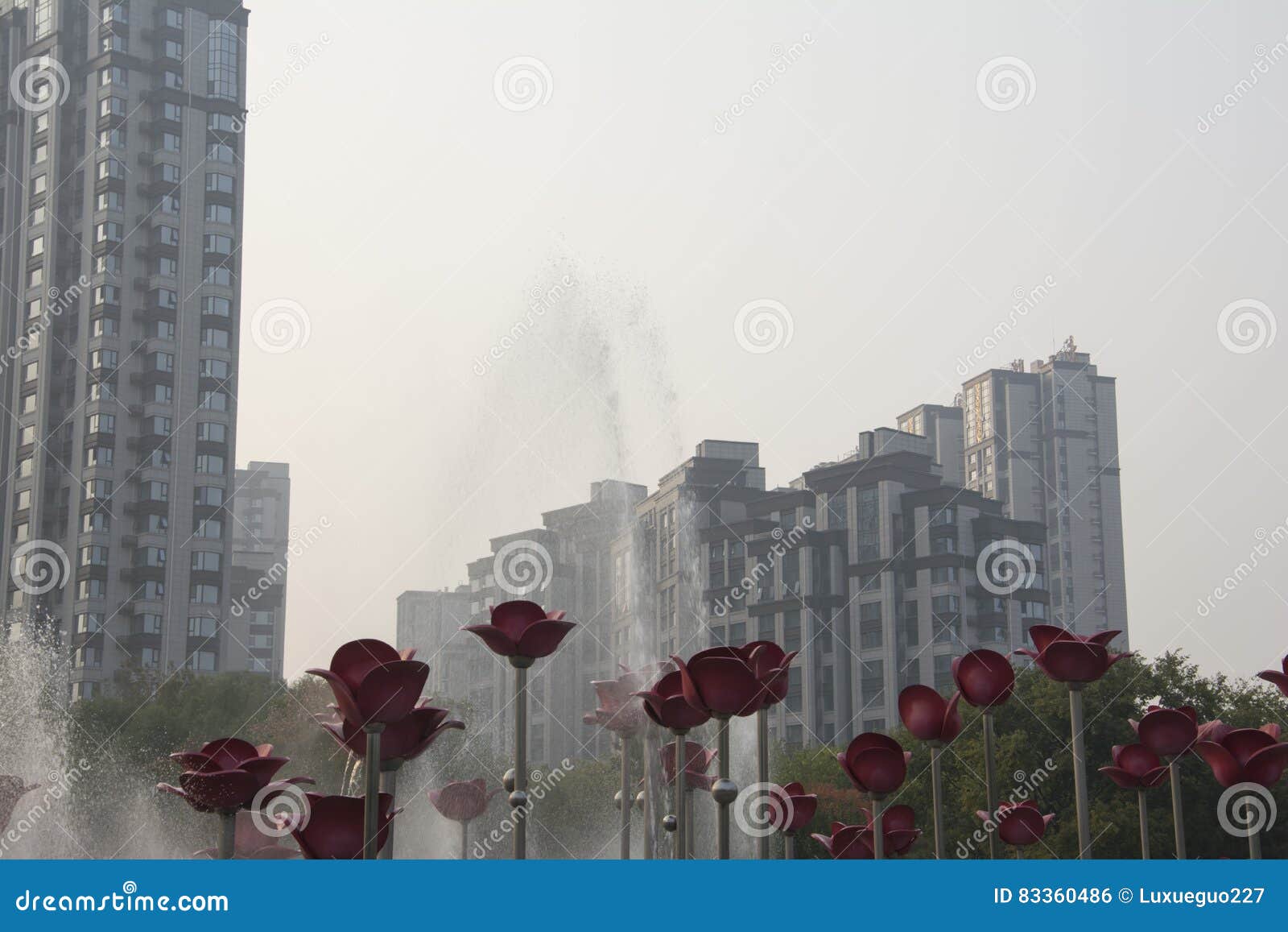 Tall Buildings Under the Setting Sun Stock Photo - Image of residential ...