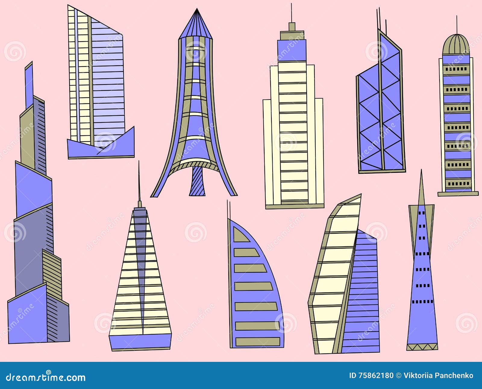 Tall Buildings Vector | CartoonDealer.com #75862180