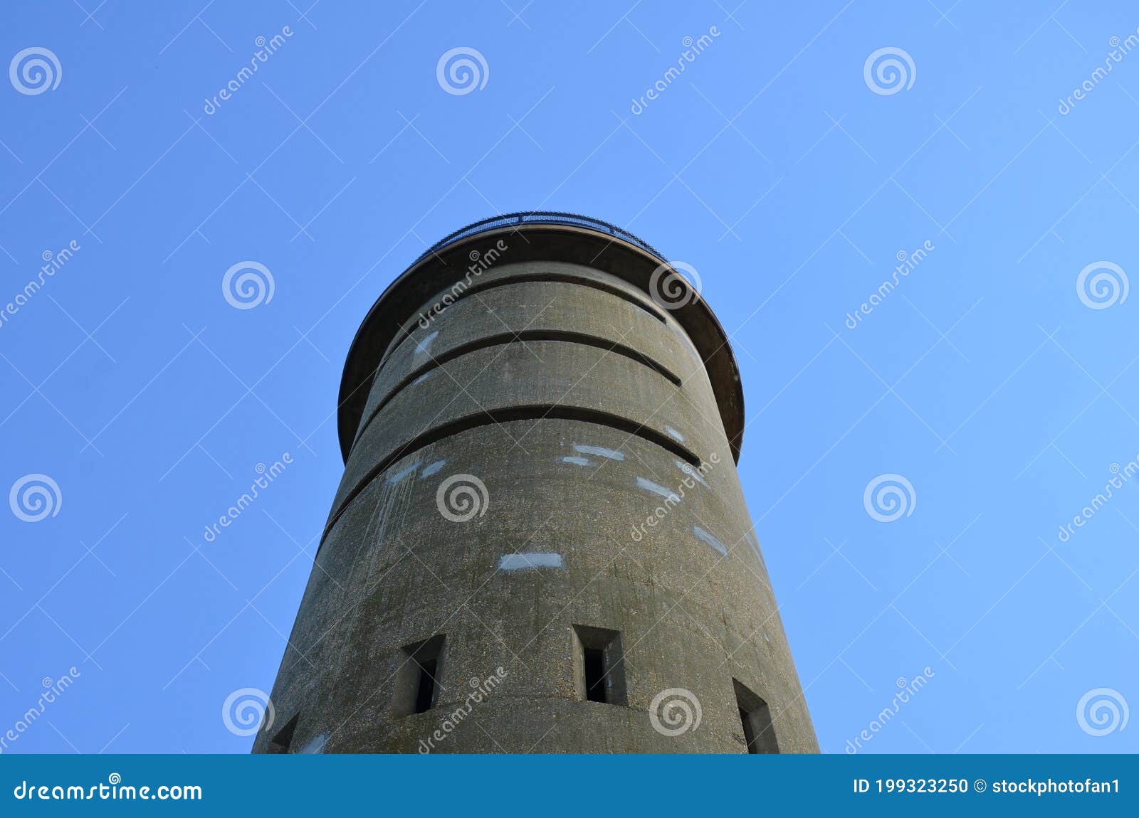 Tall Cement Tower Structure with Blue Sky Stock Photo - Image of blue ...