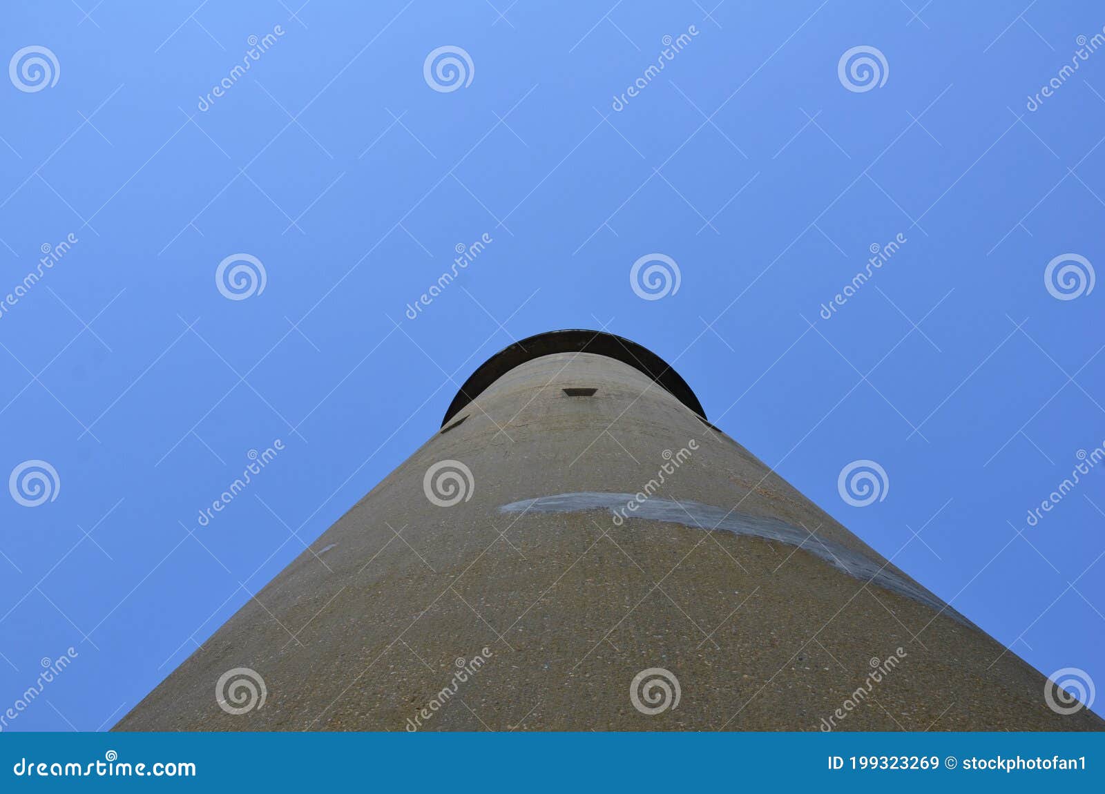 Tall Cement Tower Structure with Blue Sky Stock Image - Image of ...