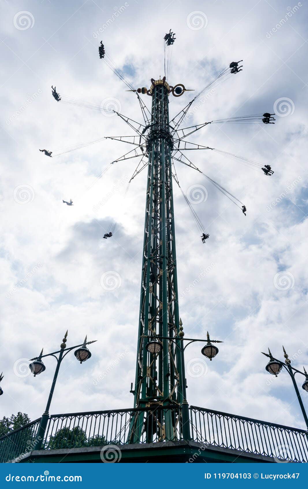 A Tall Chair, Spinning Ride at a Theme Park Editorial Stock Photo ...