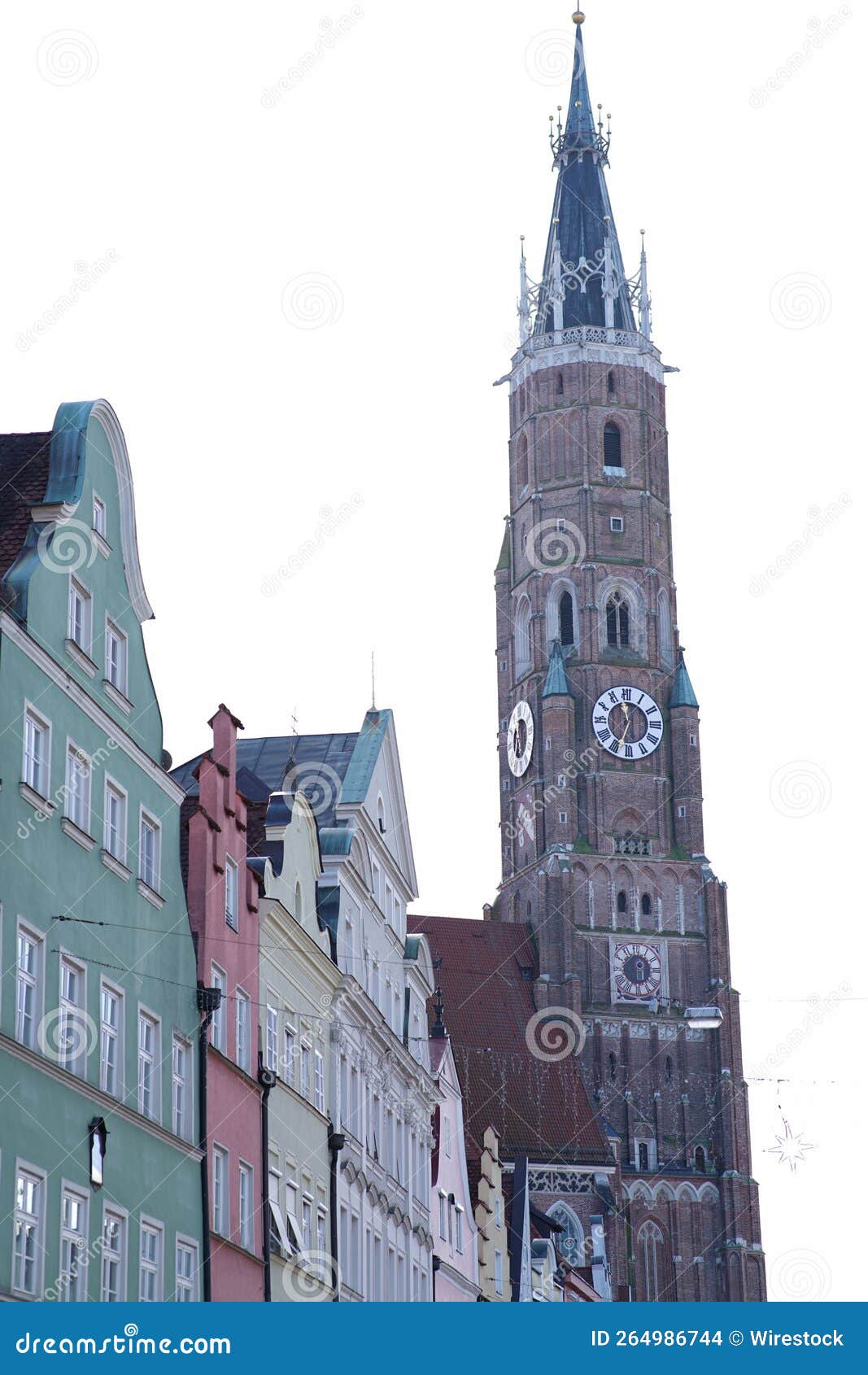 Tall Church Tower in a City Stock Photo - Image of landmark, background ...
