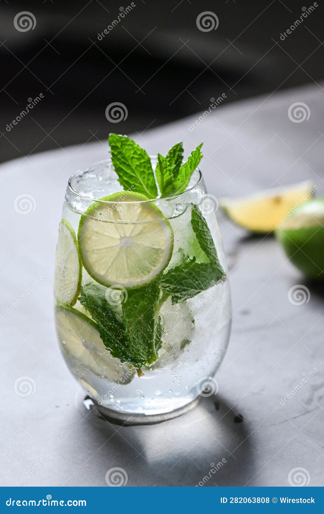 Tall Clear Glass Filled with a Refreshing Beverage. Stock Photo - Image ...