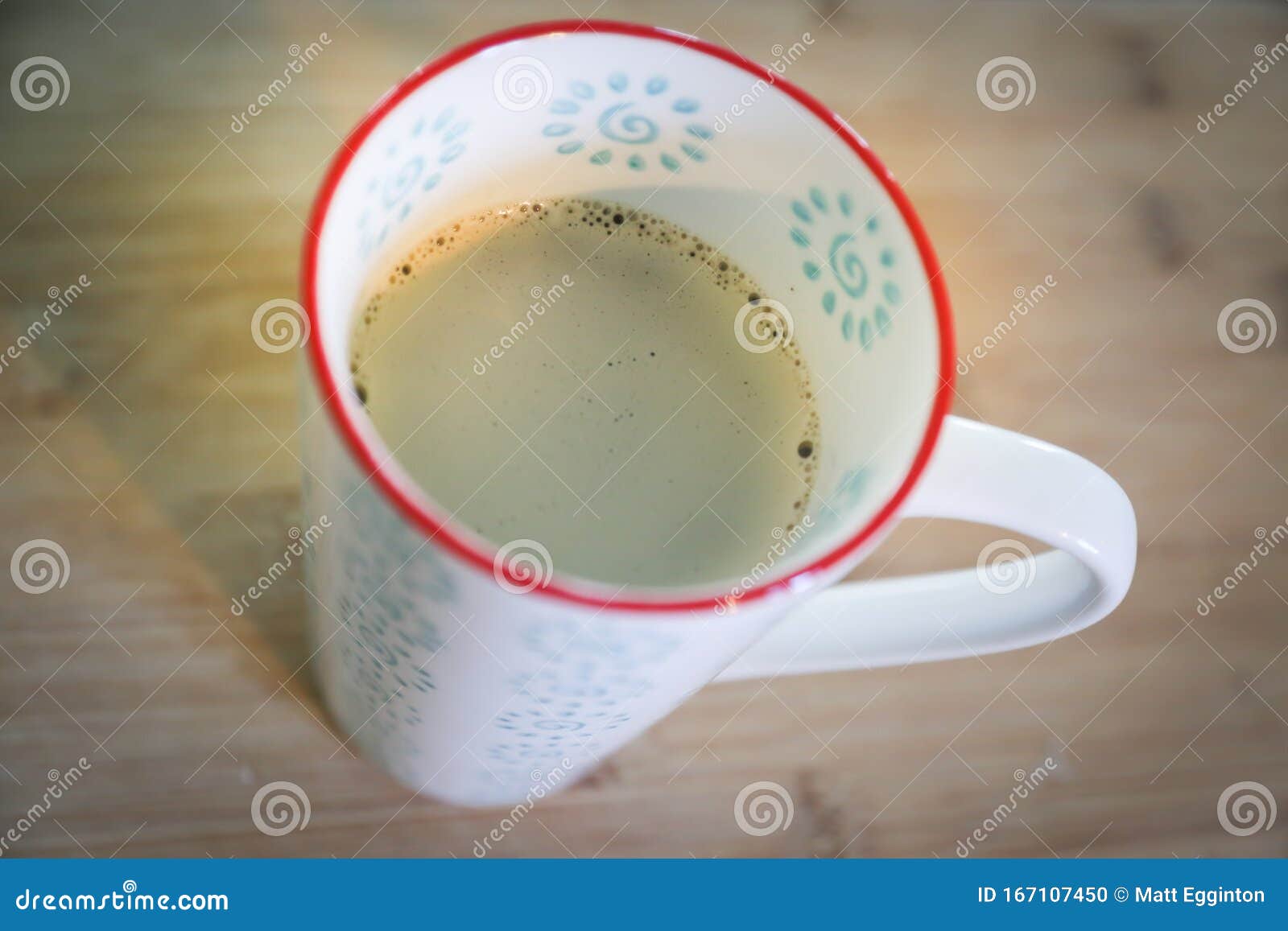 Tall Coffee Mug Top Down View of Coffee Mug Stock Photo - Image of ...
