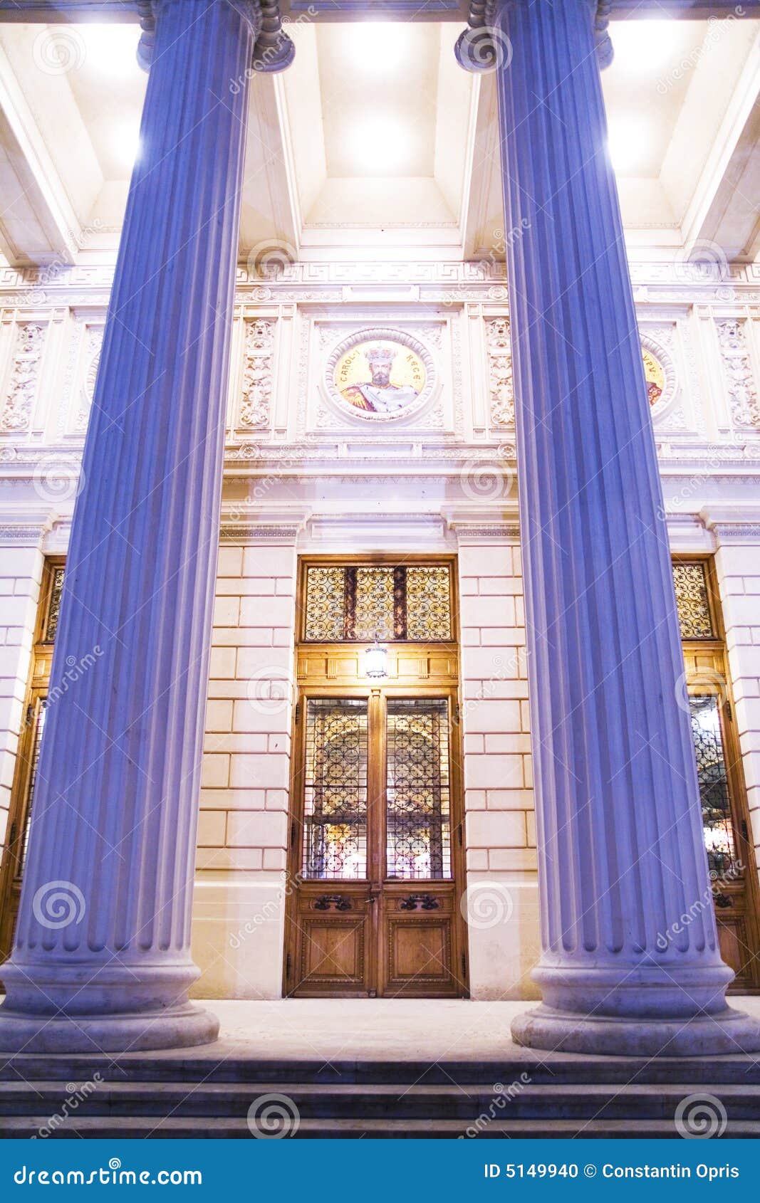Tall columns stock photo. Image of entryway, relief, double - 5149940