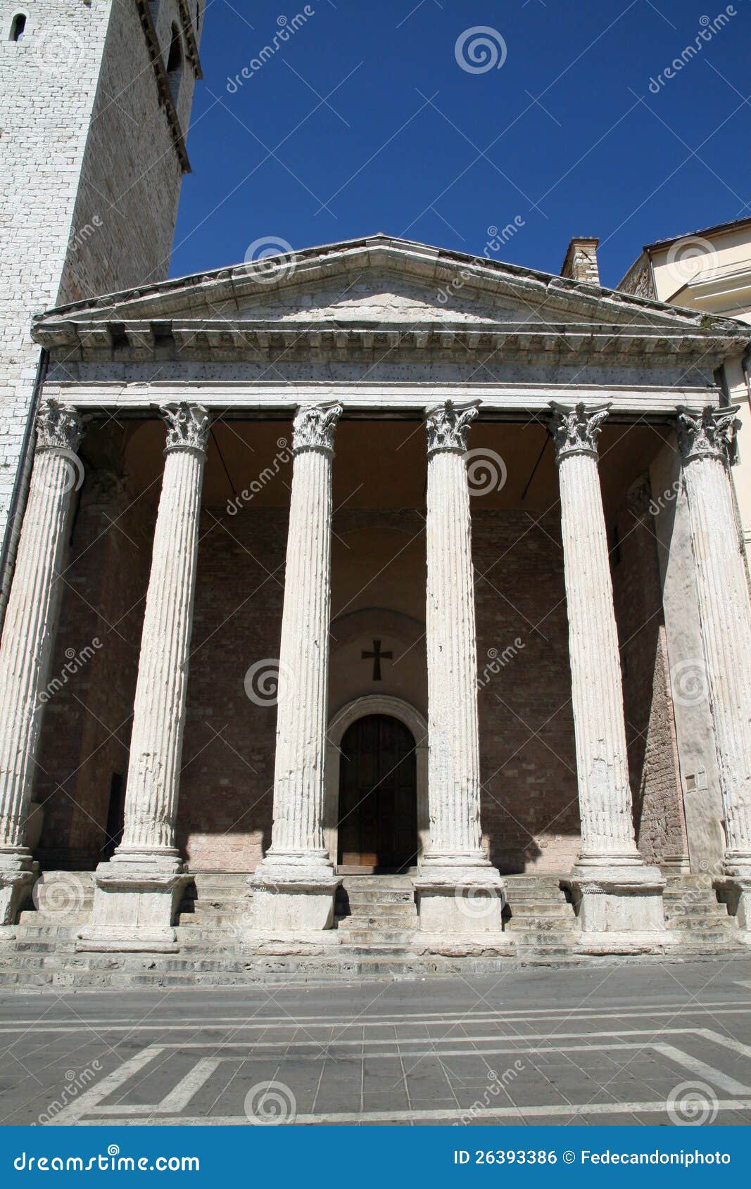 Tall Columns of the Ancient Temple Stock Photo - Image of village ...