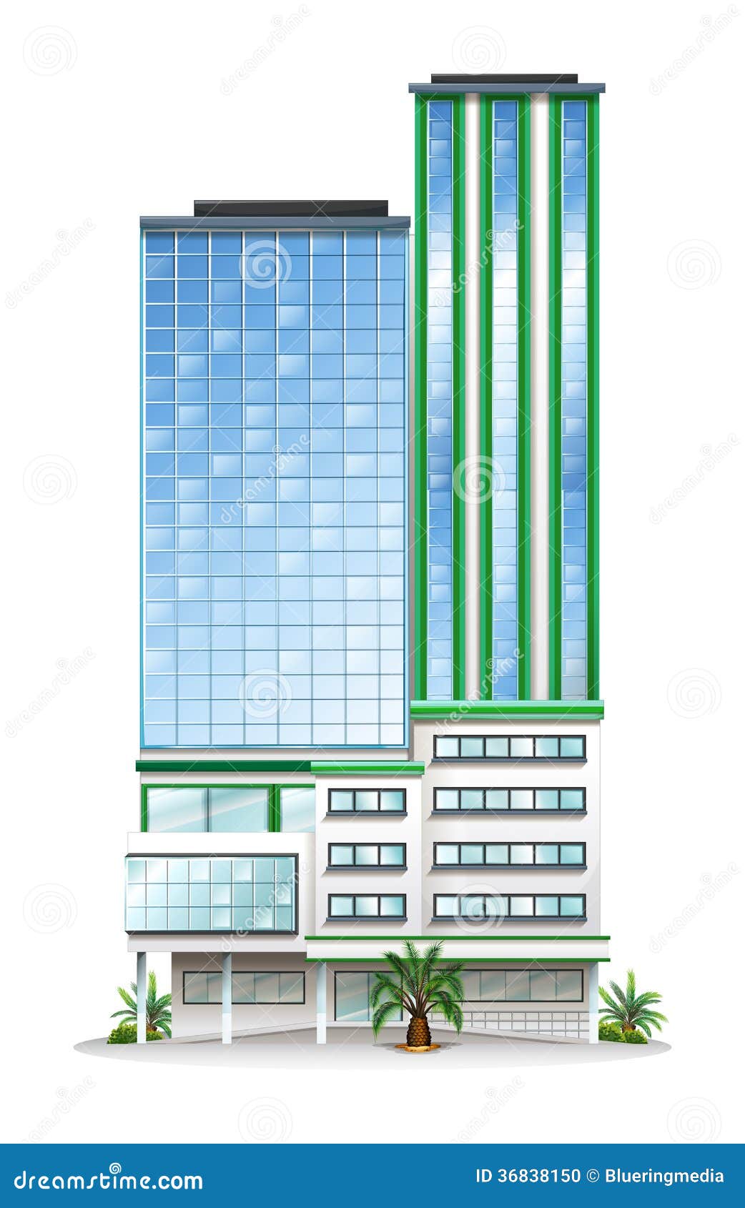 A tall commercial building stock illustration. Illustration of condo ...