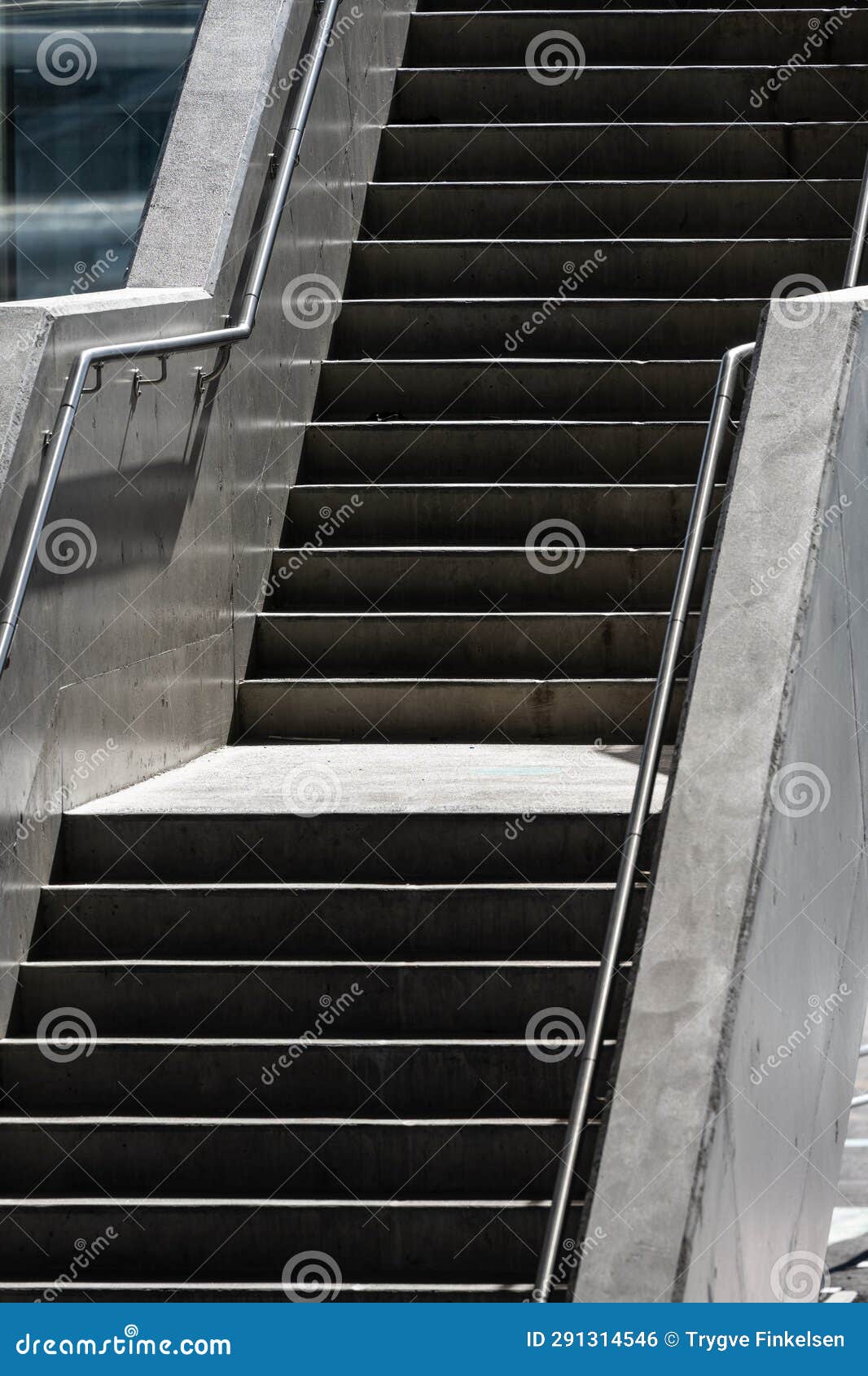 Tall Concrete Stairs in Sunshine.. Stock Photo - Image of stone, city ...