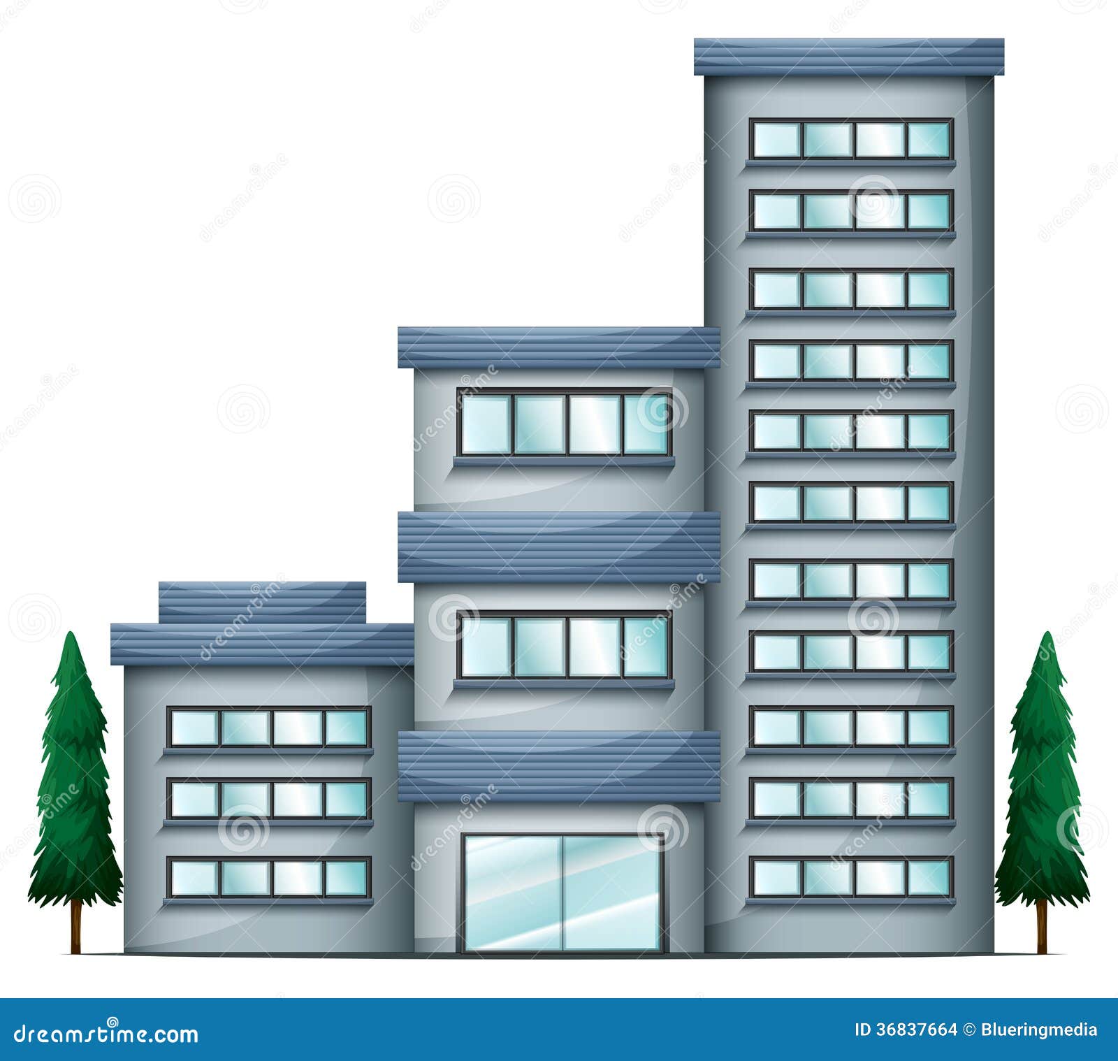 A tall condo building stock vector. Illustration of engineers - 36837664
