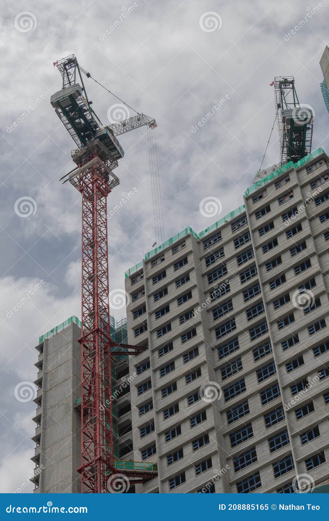 Tall Crane at a Construction Site for a Multistory Flat Editorial Image ...