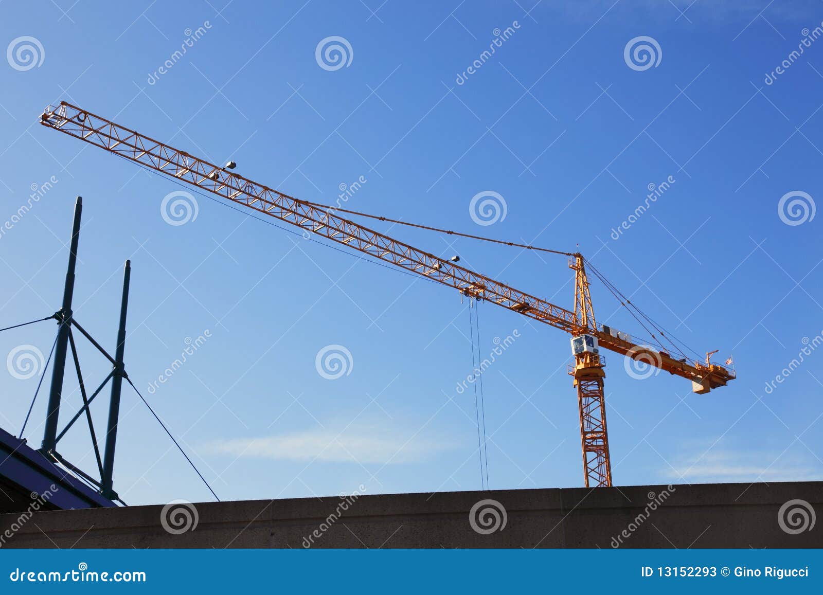 Tall crane at work. stock image. Image of metal, portland - 13152293