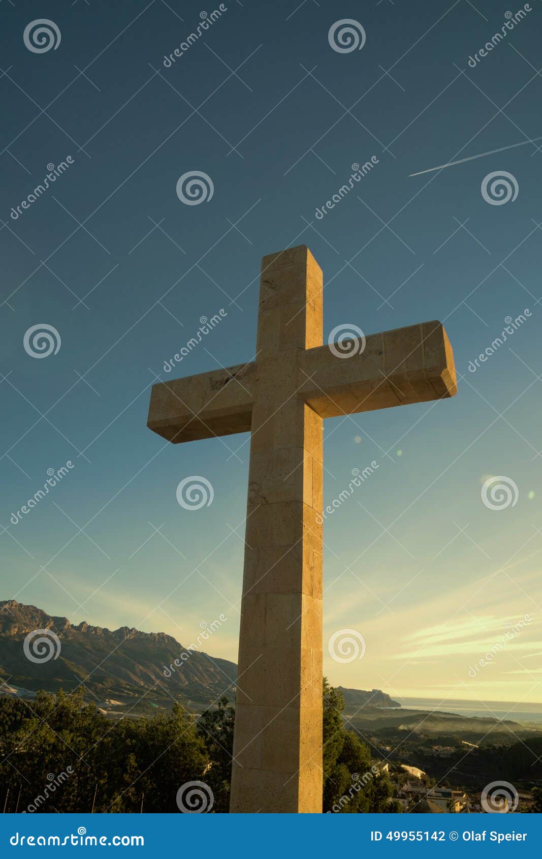 Tall cross stock photo. Image of sunshine, monumental - 49955142