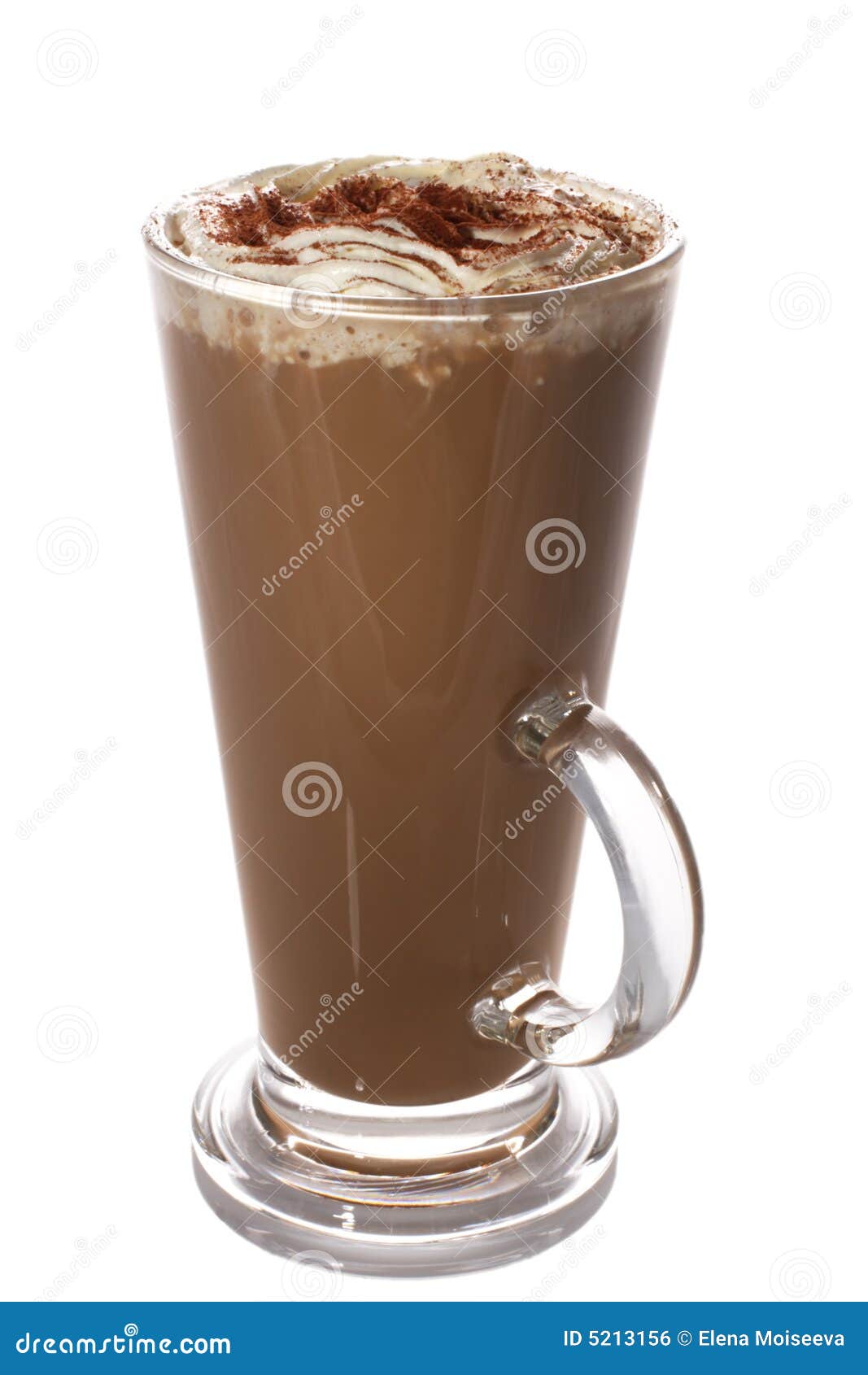 Tall Cup of Fresh Coffee Latte Isolated Stock Photo - Image of isolated ...