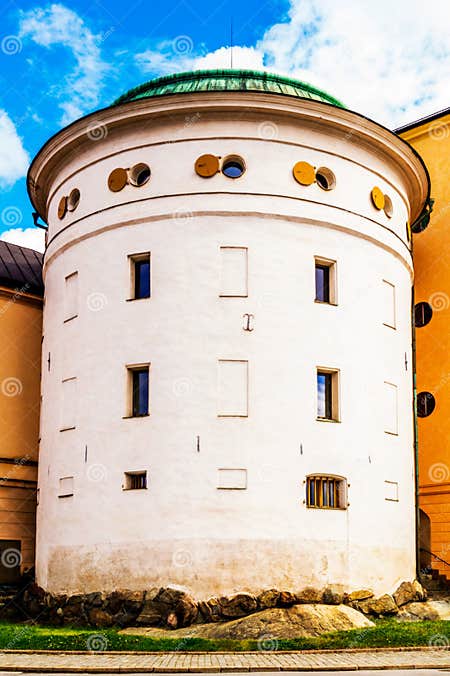 A Tall Cylinder Shaped Building Stock Image - Image of famous, building ...