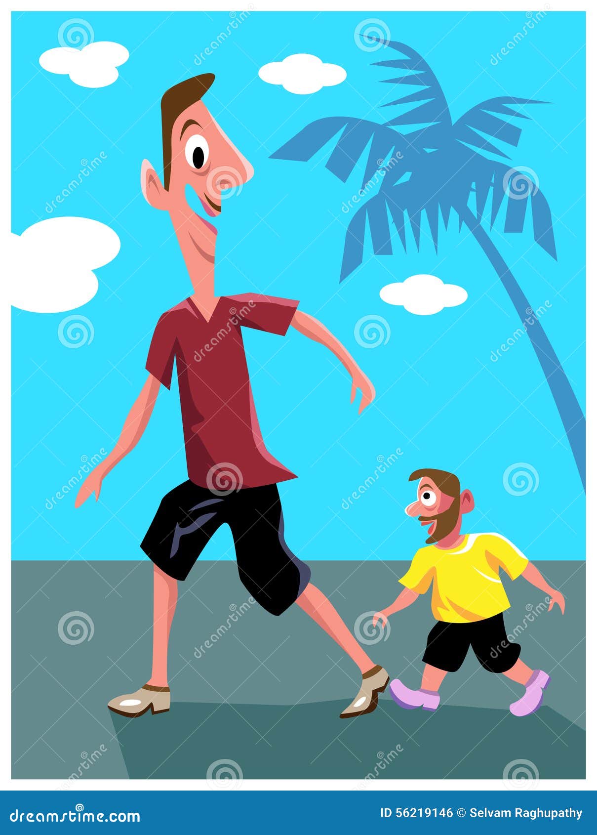 Tall and dwarf stock vector. Illustration of funny, incurable - 56219146