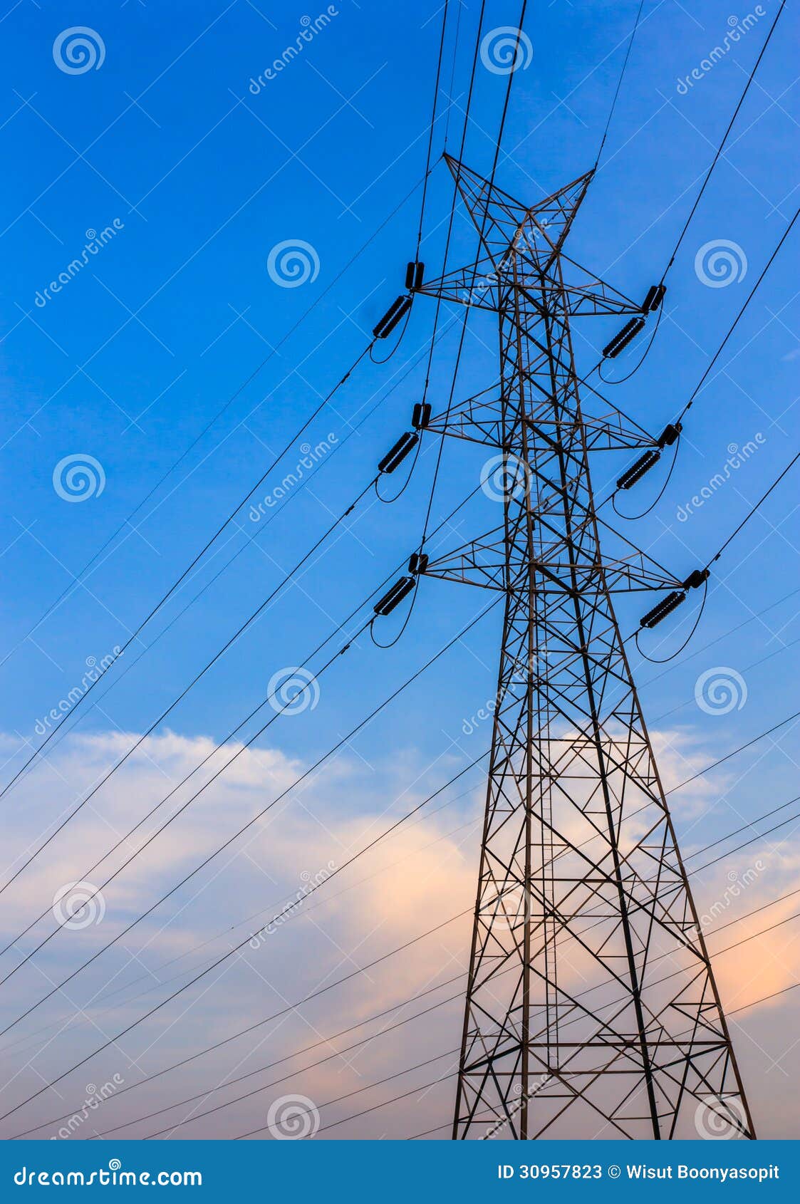 Tall Electrical Transmission Towers Stock Photo | CartoonDealer.com ...