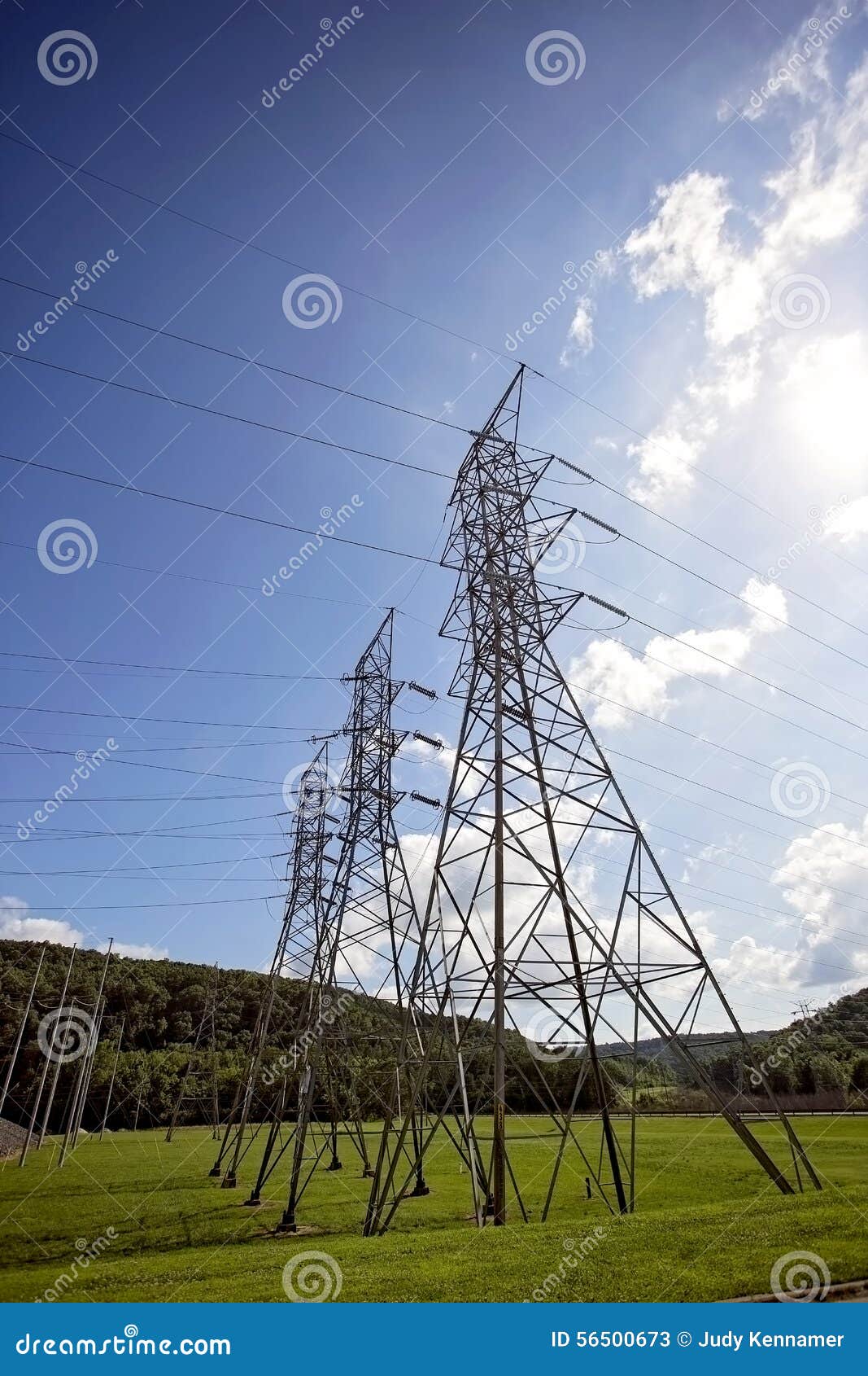 Tall Electrical Transmission Towers Stock Image - Image of power ...