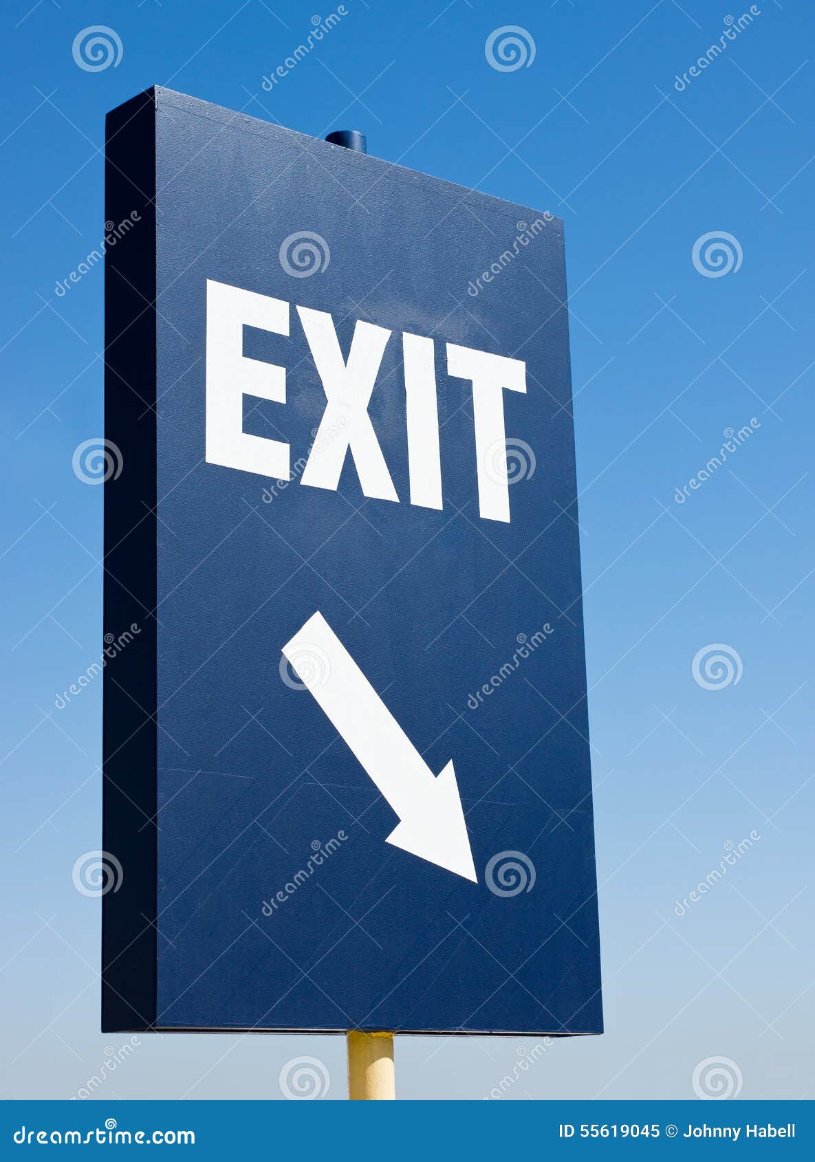 Tall Exit Sign stock image. Image of exit, approaching - 55619045