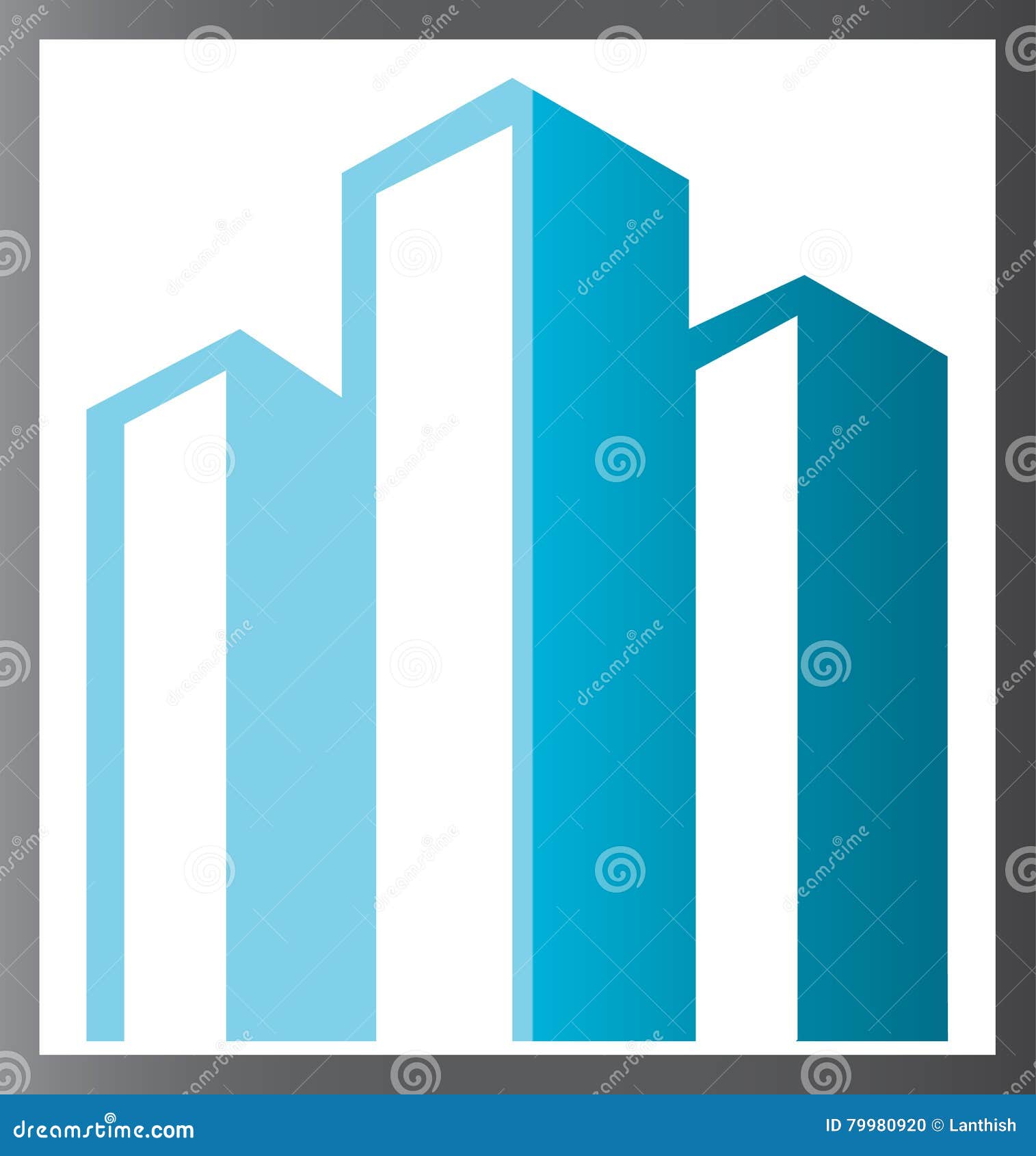 Tall Exterior Building Logo Concept Stock Vector - Illustration of ...