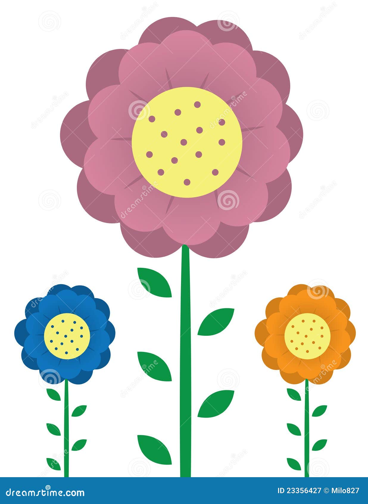 Tall Flowers stock vector. Illustration of three, nature - 23356427