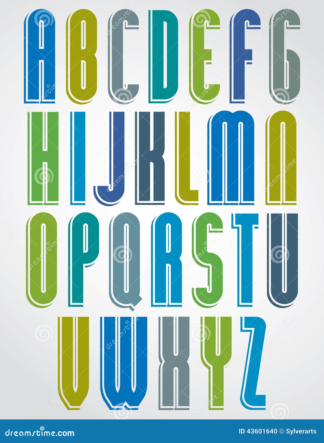 Tall And Bold Letters Set With Serifs And Cutouts. Tattoo Style ...