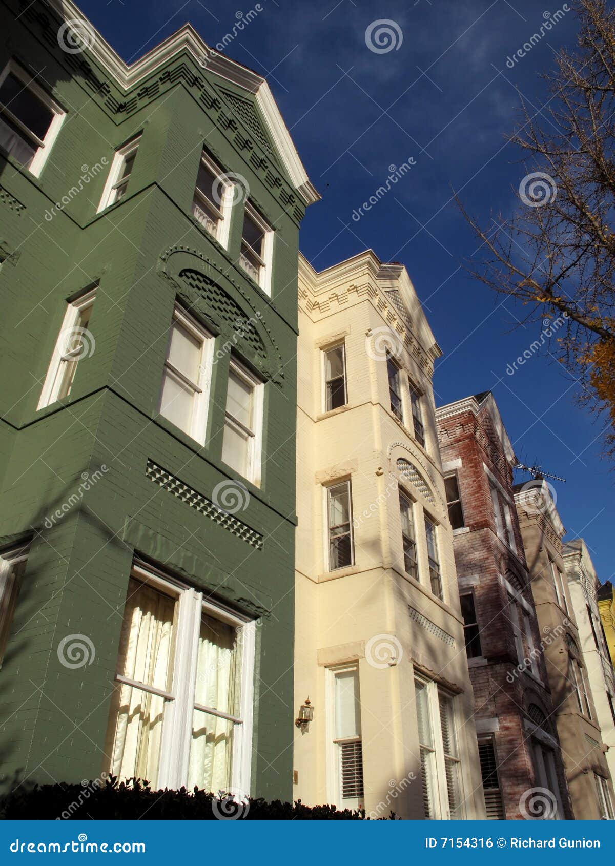 Tall Georgetown Row Homes stock photo. Image of georgetown - 7154316