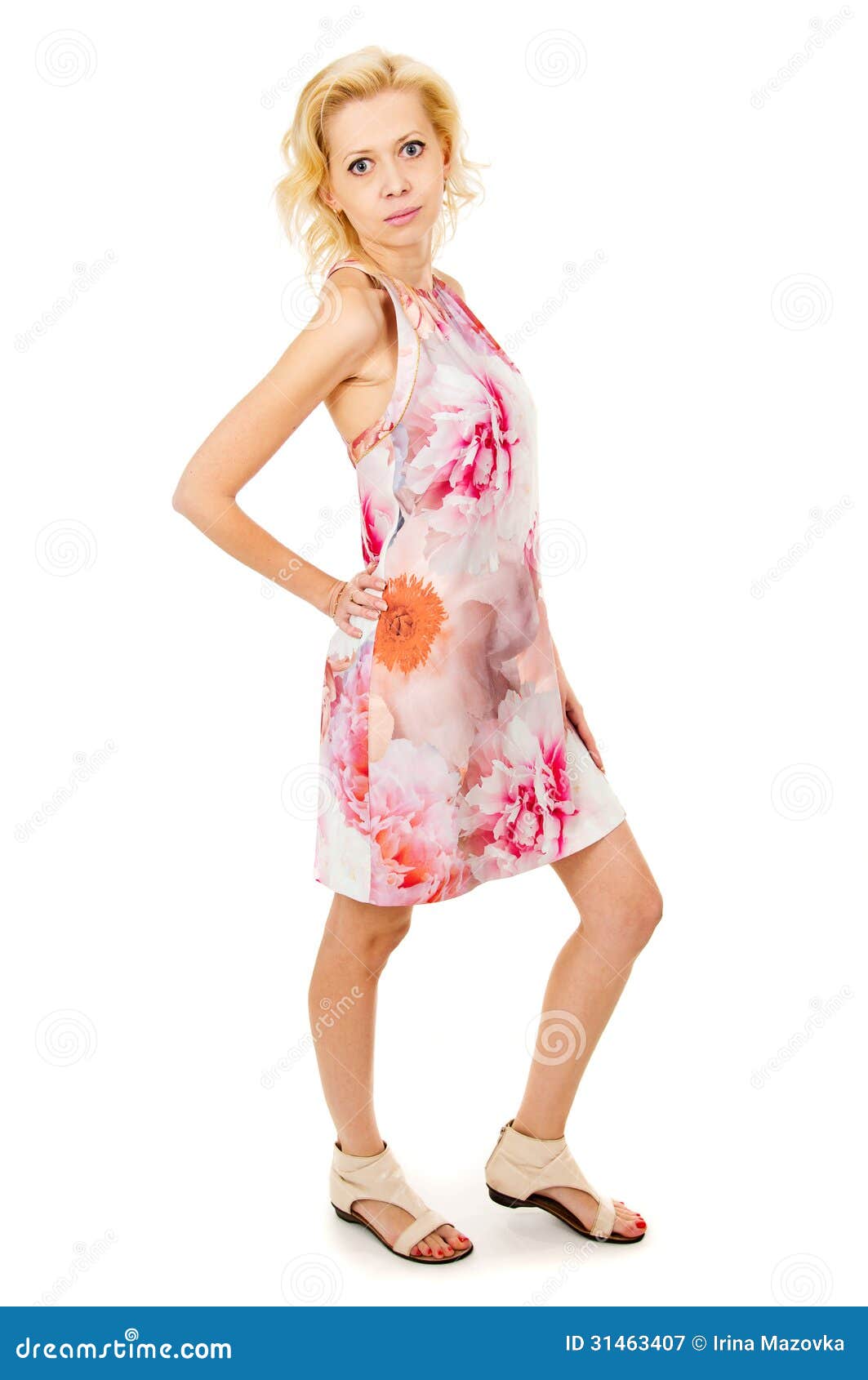 The tall girl in the dress stock image. Image of elegance - 31463407