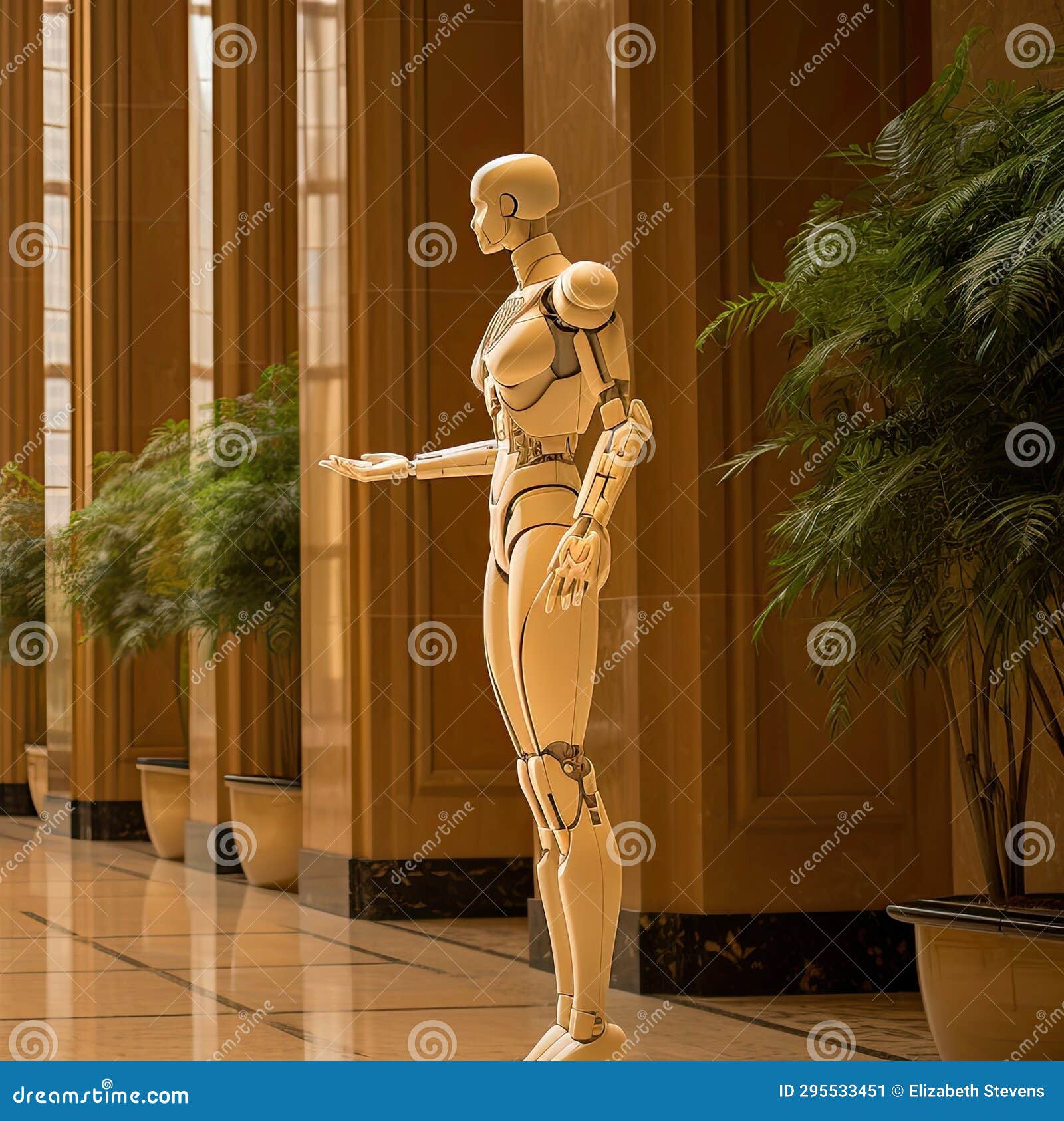 That Tall Good-looking Robot Stock Illustration - Illustration of ...