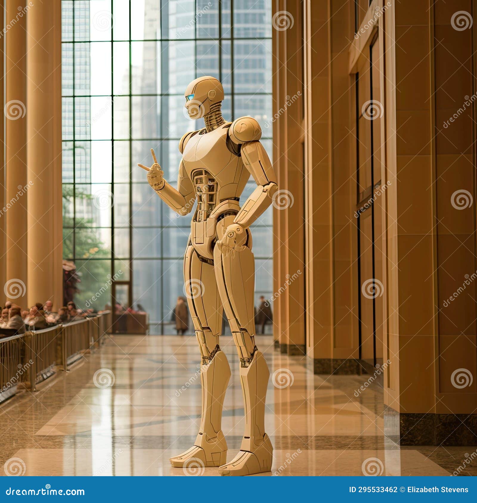 That Tall Good-looking Robot Stock Illustration - Illustration of ...