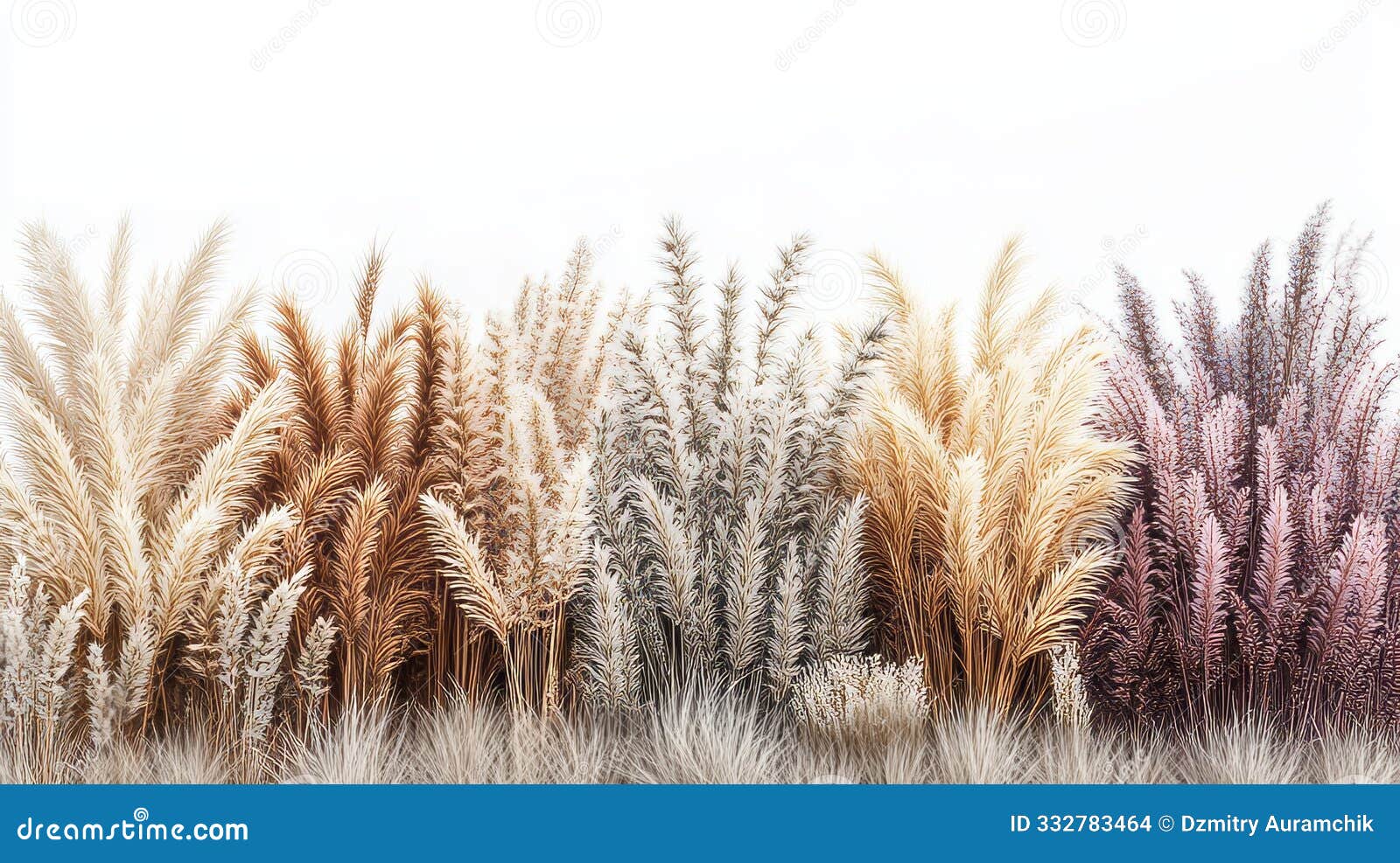 Tall Grasses in Different Colors with a Variety of Textures Illustrated ...