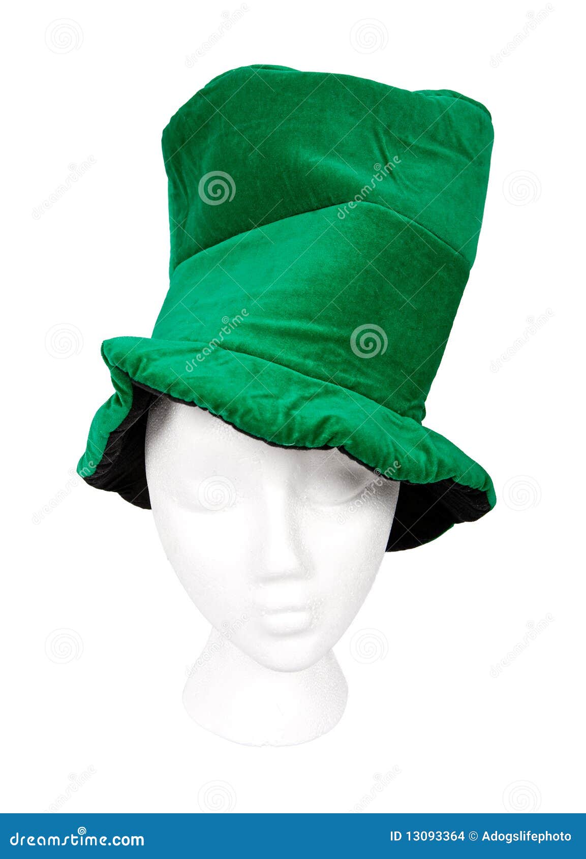 Tall Green Hat with Clipping Path Stock Photo - Image of clipping ...