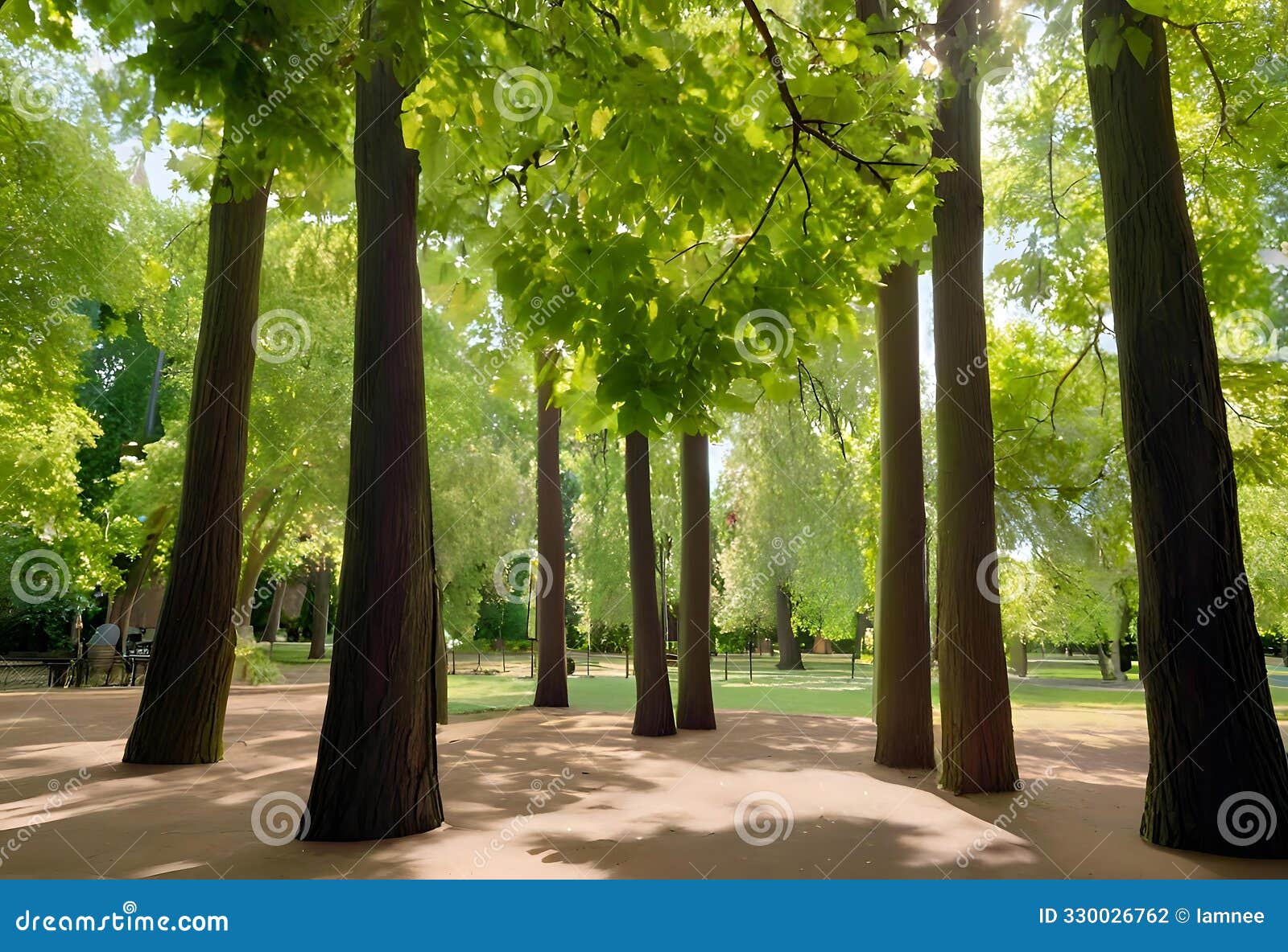 Tall Green Maple Tree in a Public Park.AI Generated Stock Illustration ...