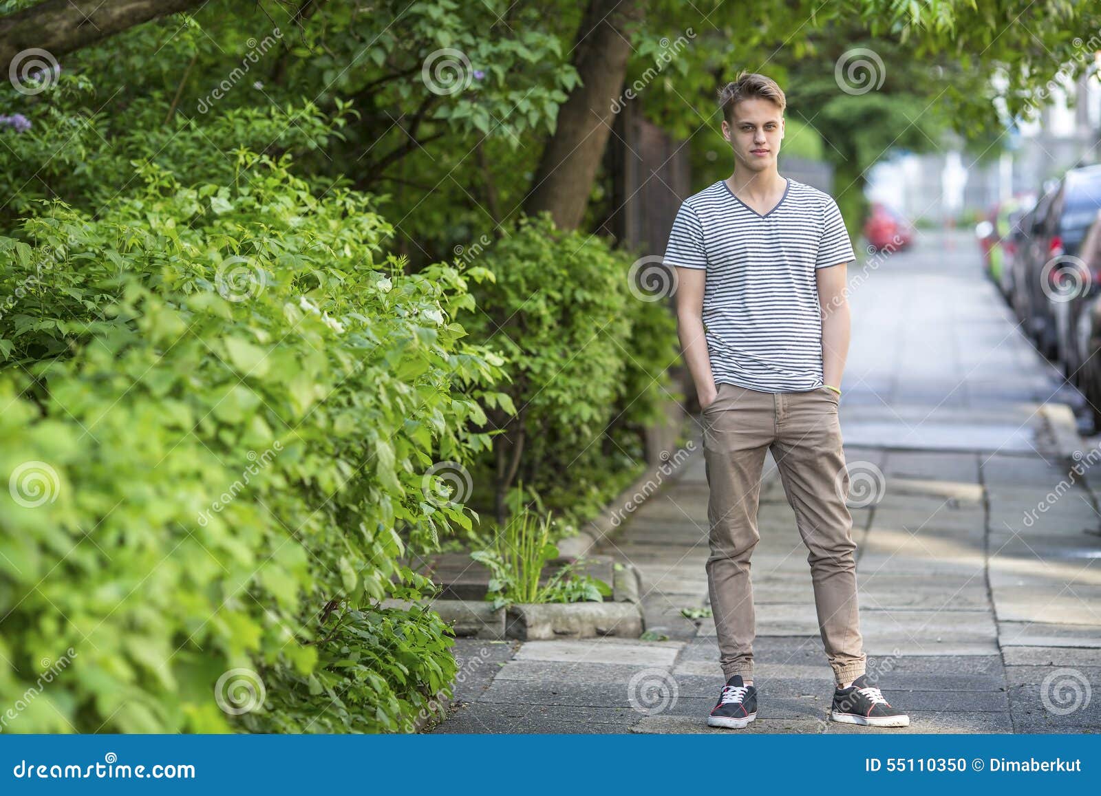 Tall Guy Standing on the Street Stock Photo - Image of confidence ...