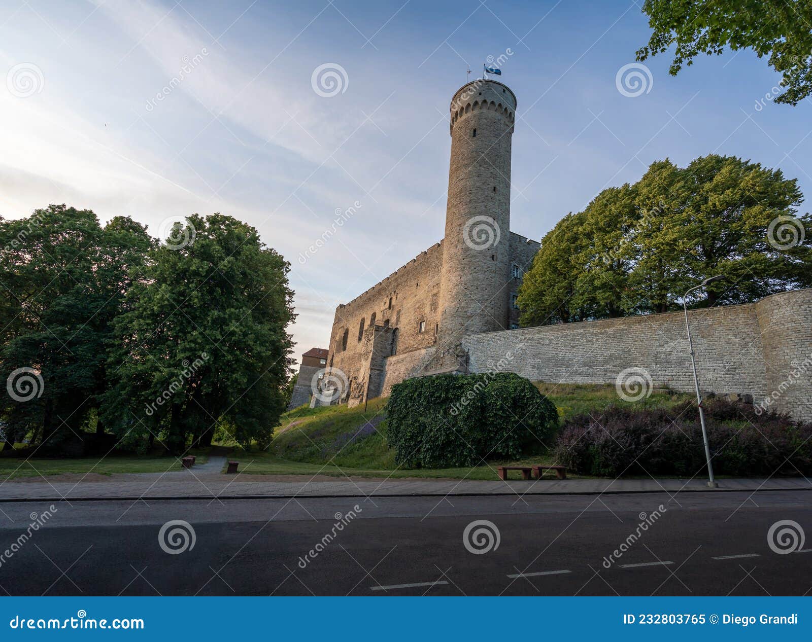 Tall Hermann Tower Pikk Hermann at Sunset - Tallinn, Estonia Editorial ...