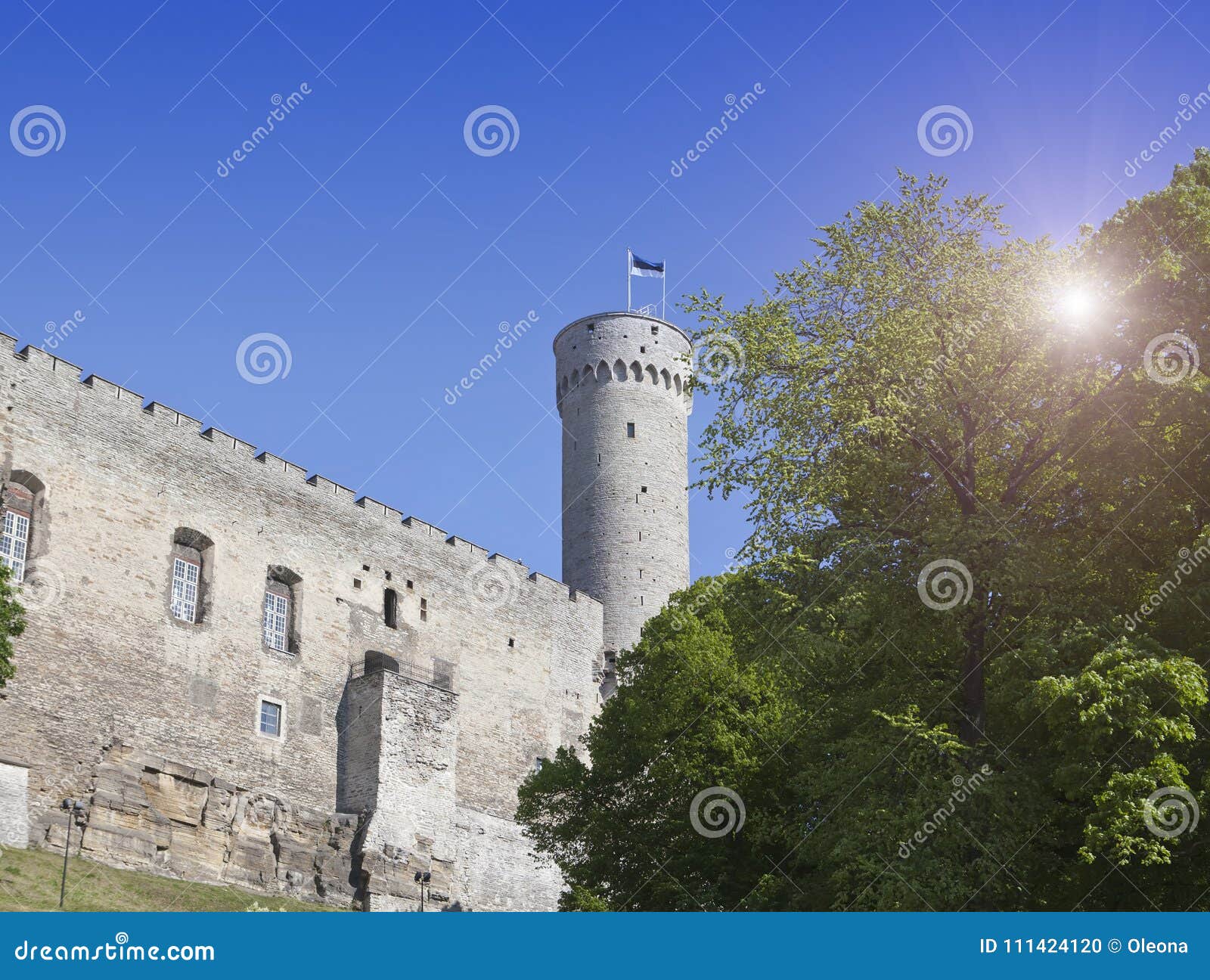 Tall Hermann Tower .Tallinn, Estonia Stock Photo - Image of tall ...
