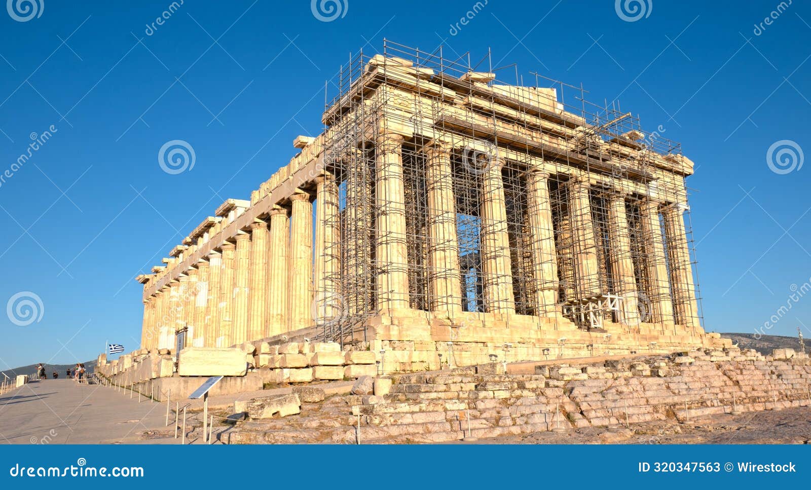 Tall Historical Building with with Pillars Stock Image - Image of ...