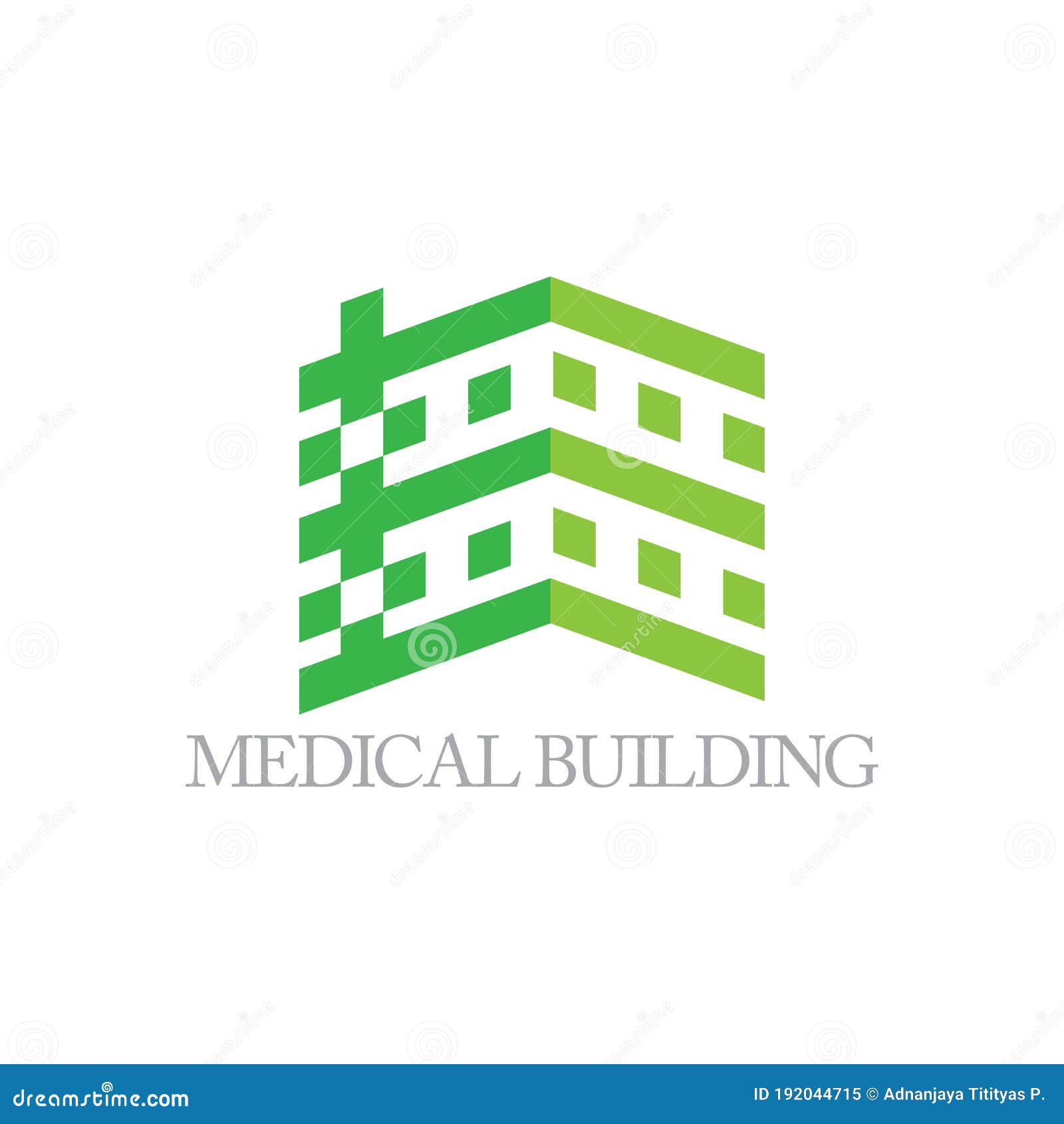Tall Hospital Building Geometric Design Logo Vector Stock Vector ...
