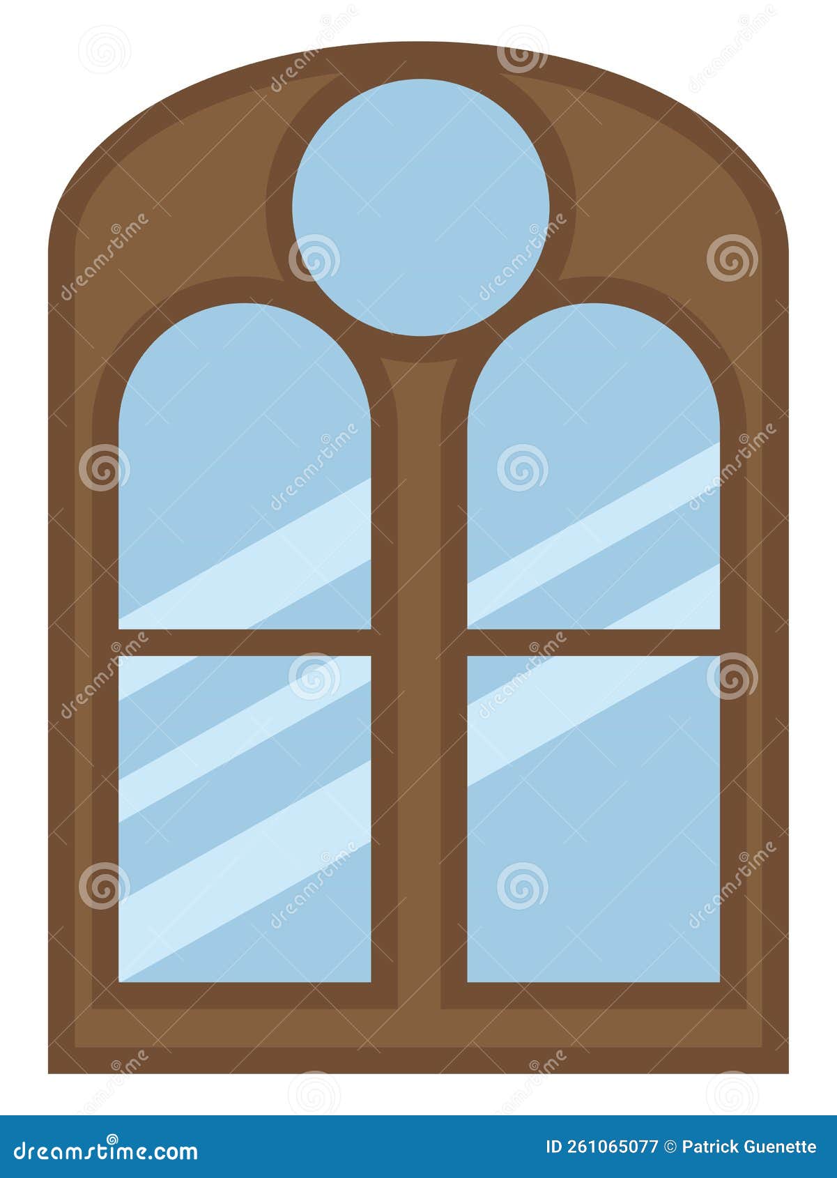 Tall house window, icon stock vector. Illustration of handle - 261065077