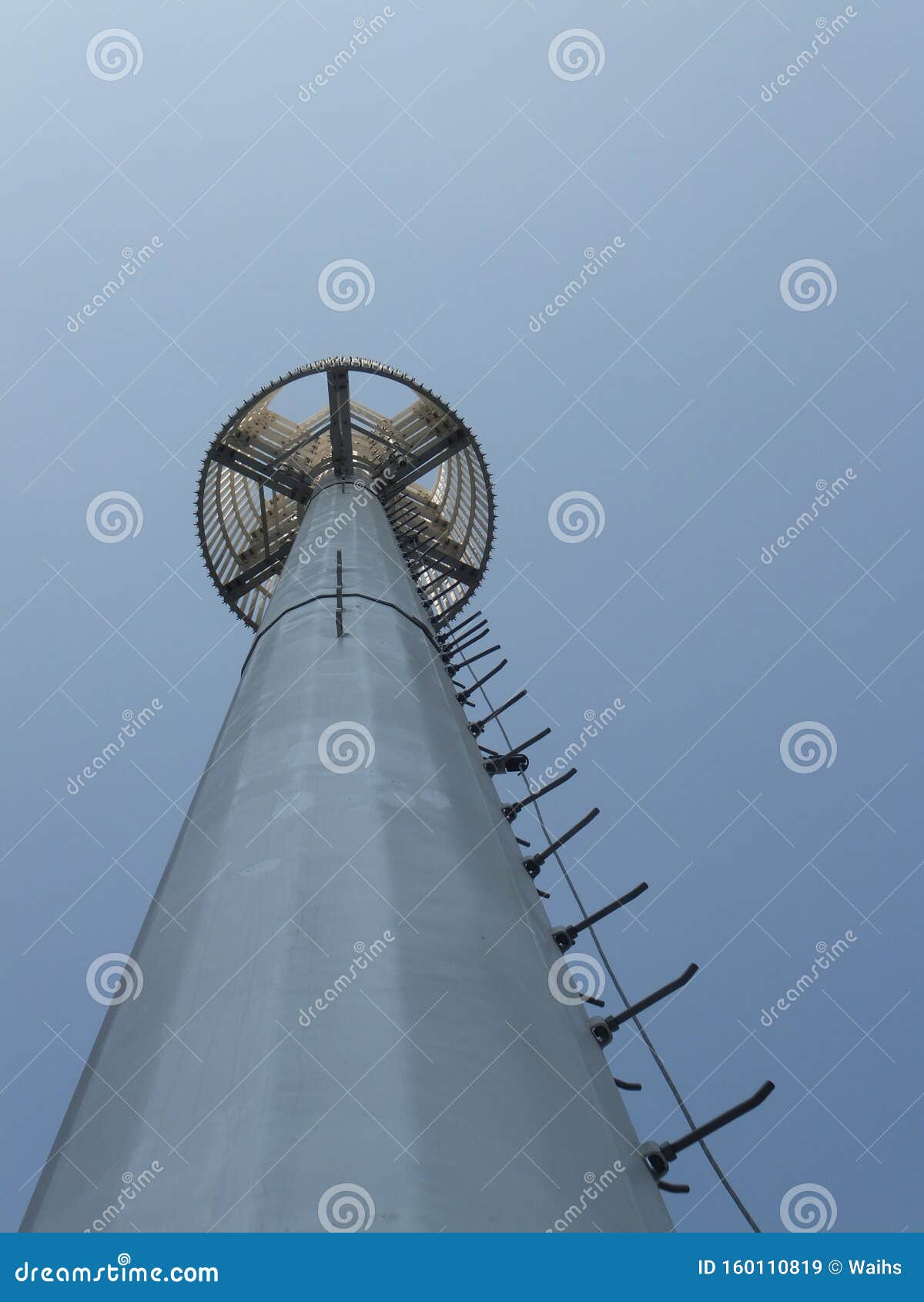 Tall Lamp-post Shaped Architectural Landscape Stock Image - Image of ...