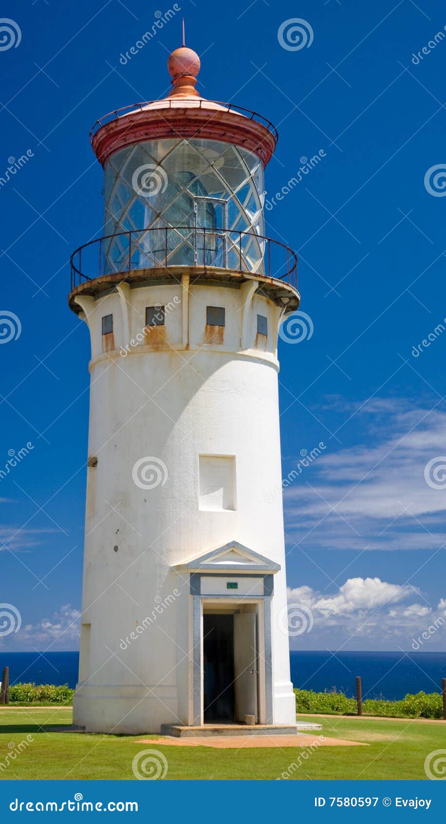 Tall Lighthouse on Sunny Day Stock Image - Image of instrument, light ...