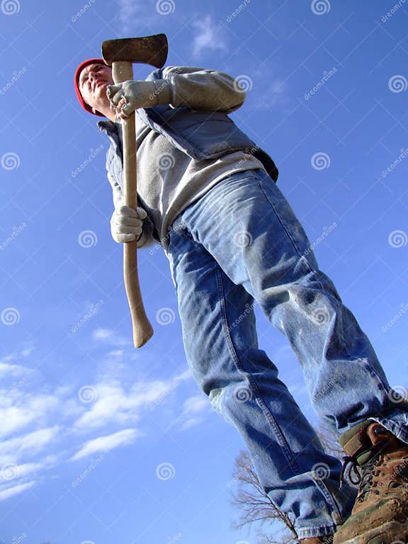 Tall Lumberjack Man stock image. Image of worker, aged - 1528411